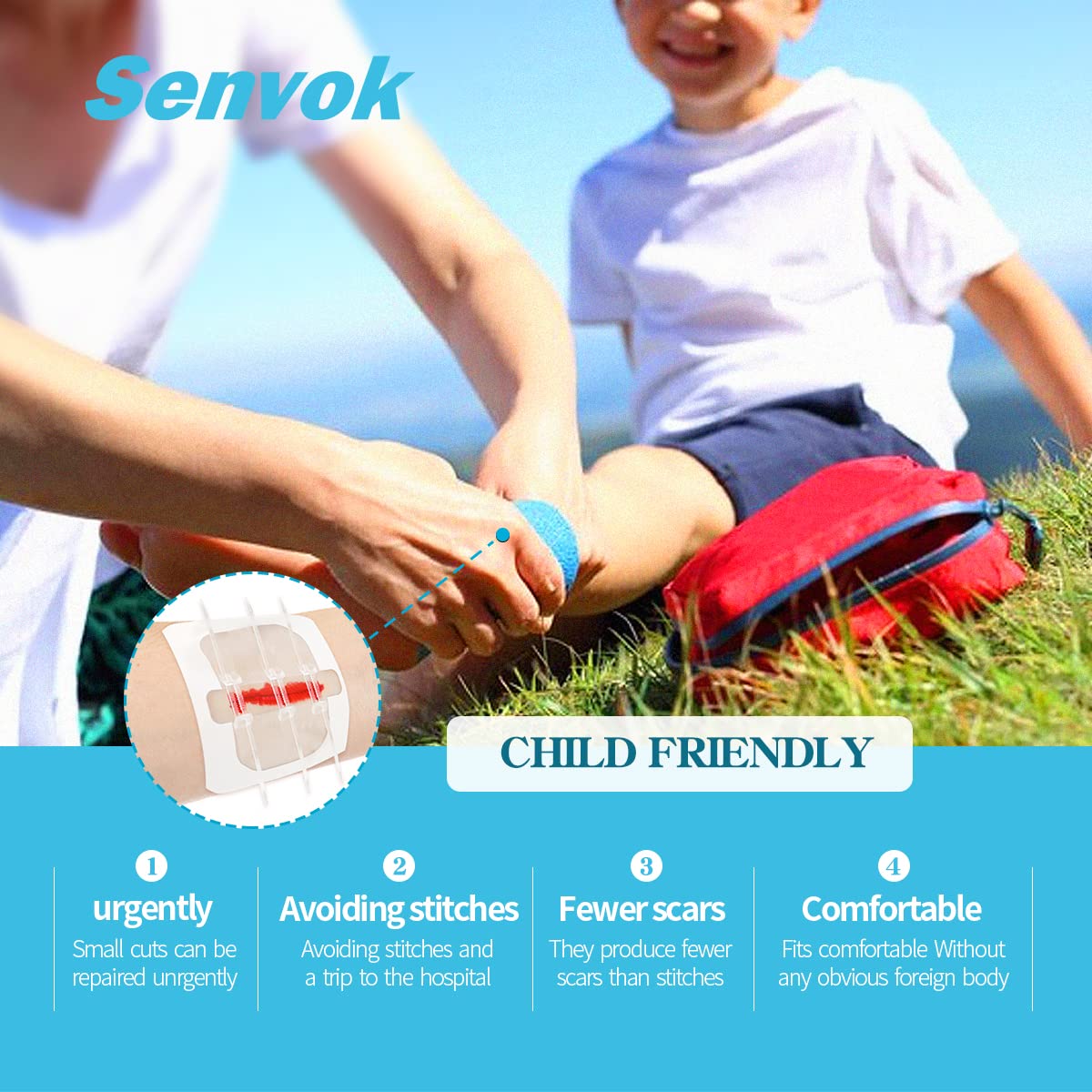 Snapklik.com : Wound Closure Strips - 4 Pcs Butterfly Bandaids Extra ...