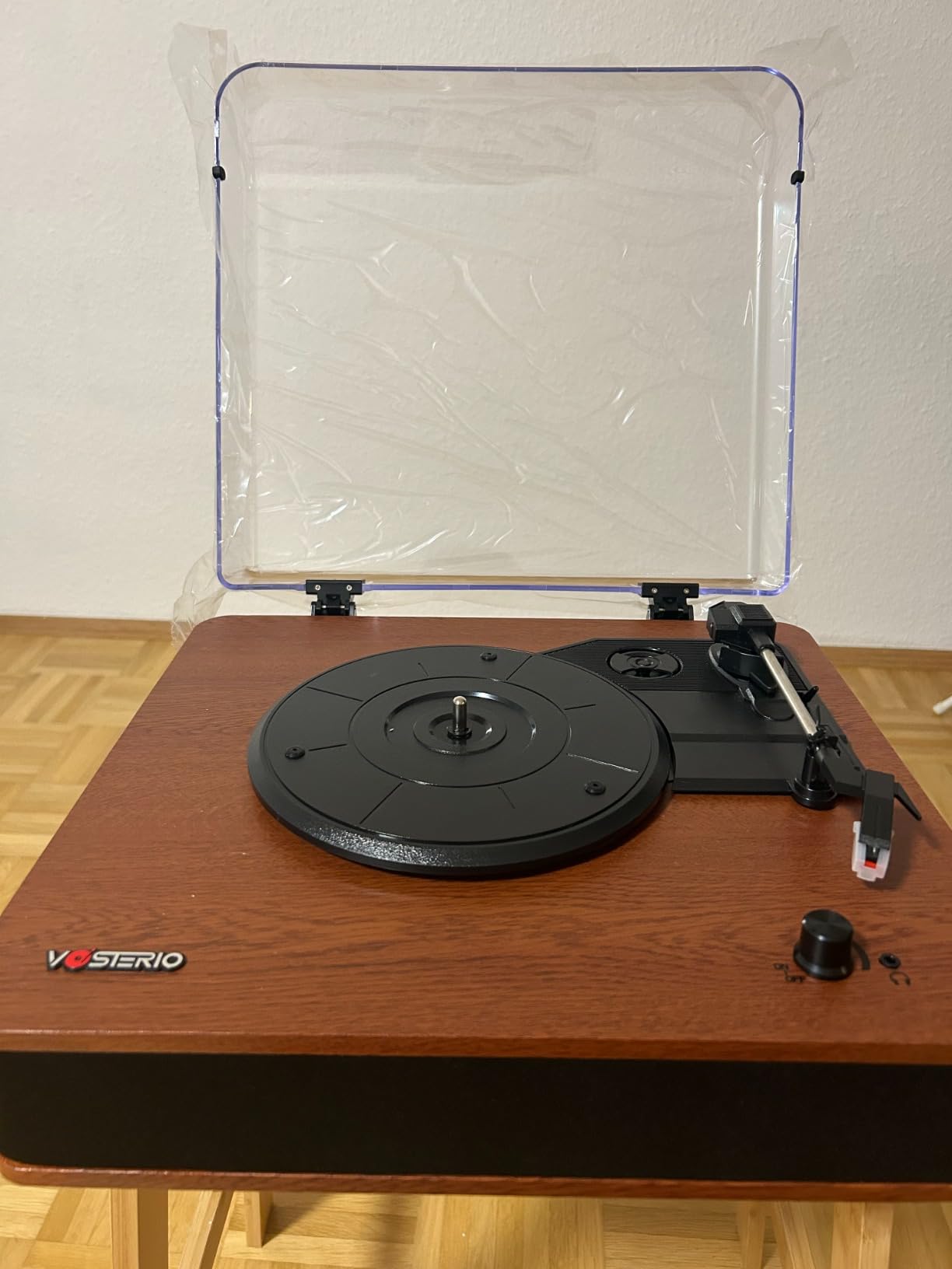 VOSTERIO Turntable, Bluetooth Record Player with Integrated HiFi Stereo ...