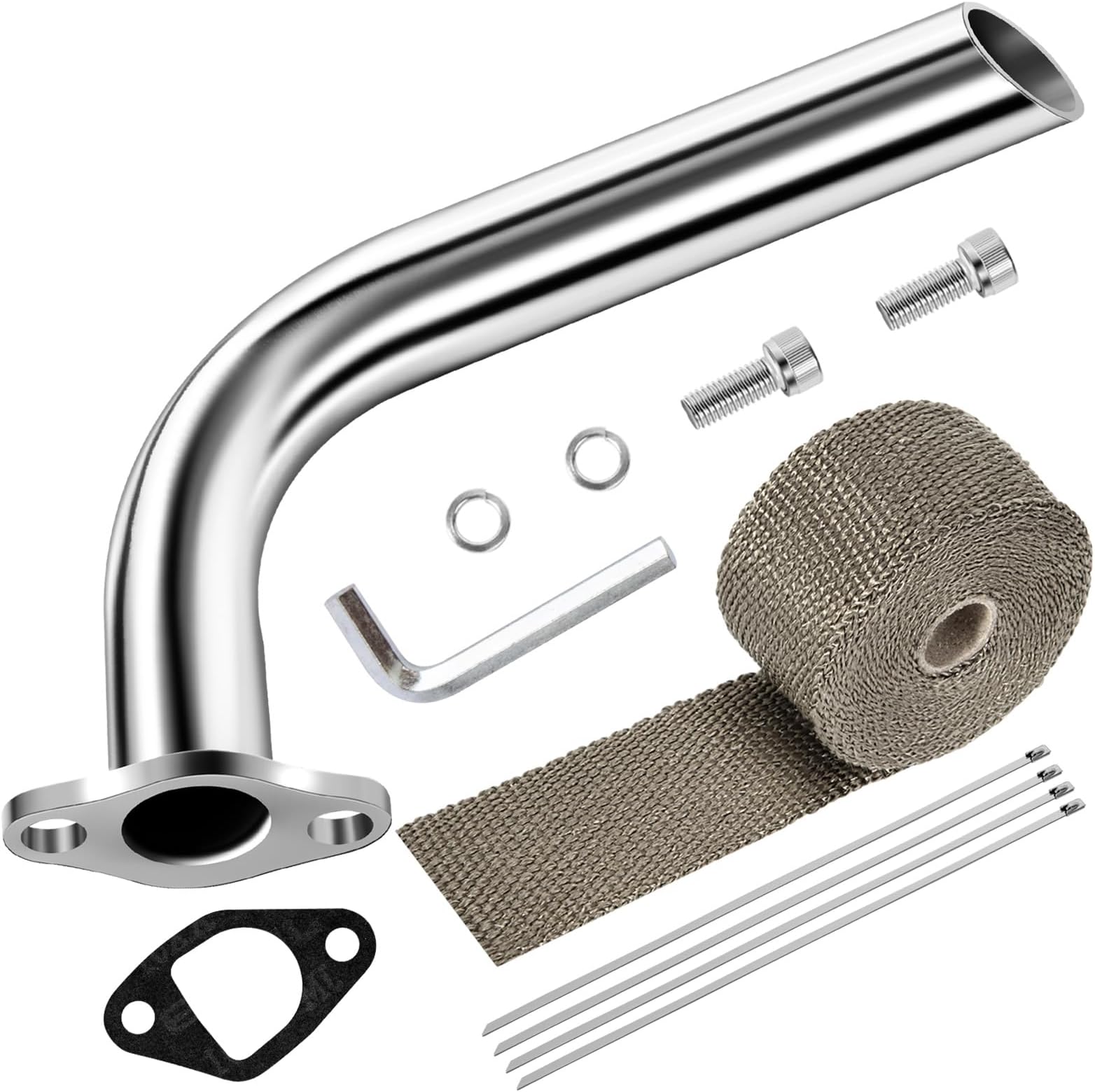 Amazon.com: ARSPORT Tow Exhaust pipes U Weld For Predator 670cc V-Twin ...