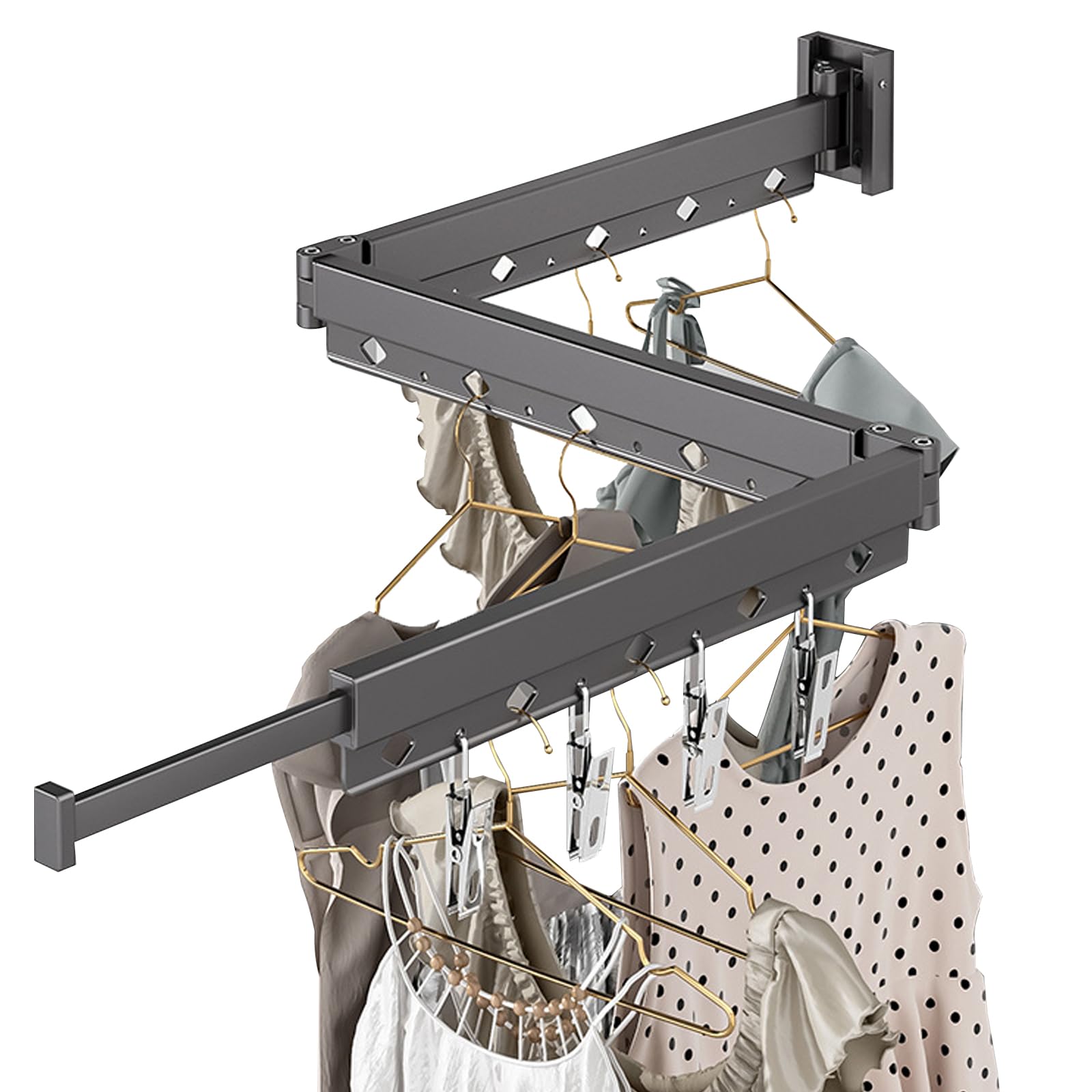 Snapklik.com : Cayxenful Clothes Drying Rack,Wall Mounted Drying Rack ...