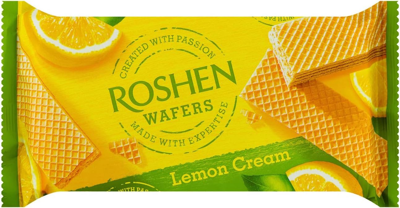 Amazon.com: Roshen Crispy Flavorful Wafers Layered with Lemon Cream ...