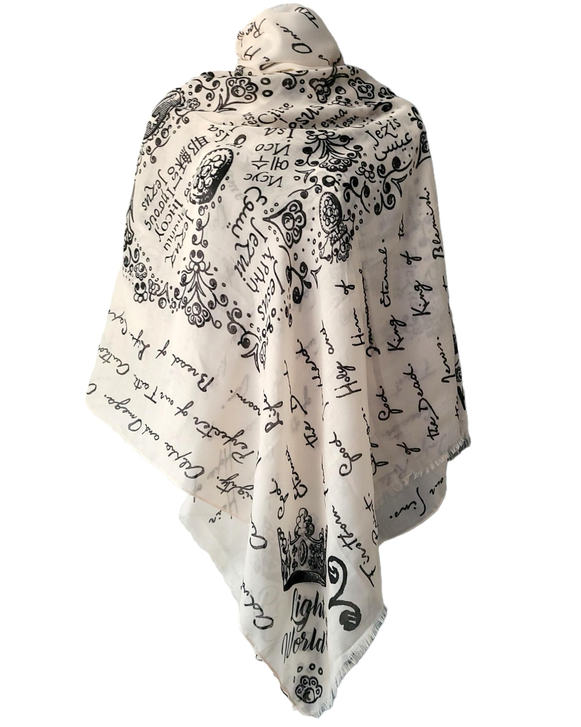 Prayer Scarves Jesus's Names Prayer Scarf for Women - 35x70” Shawl Wrap ...