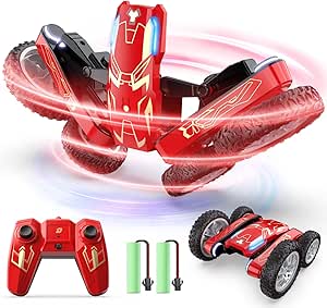 DEERC Remote Control Car - Double Sided Mini RC Stunt Car, 360°Rotating ...