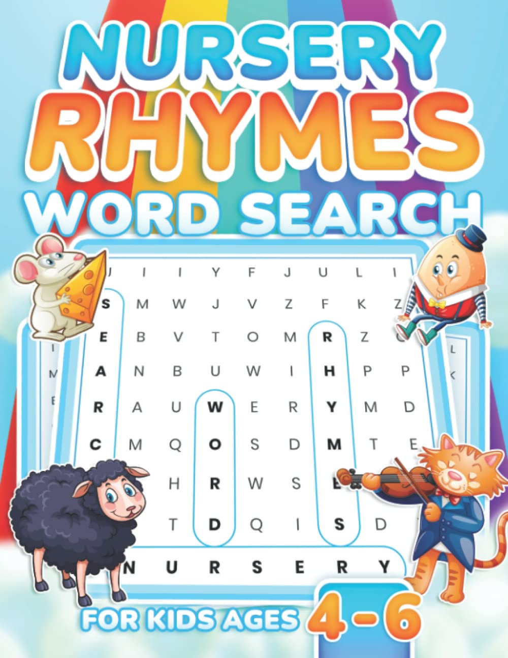 Buy Nursery Rhymes Word Search Ages 4 - 6: Kids Word Search from ...