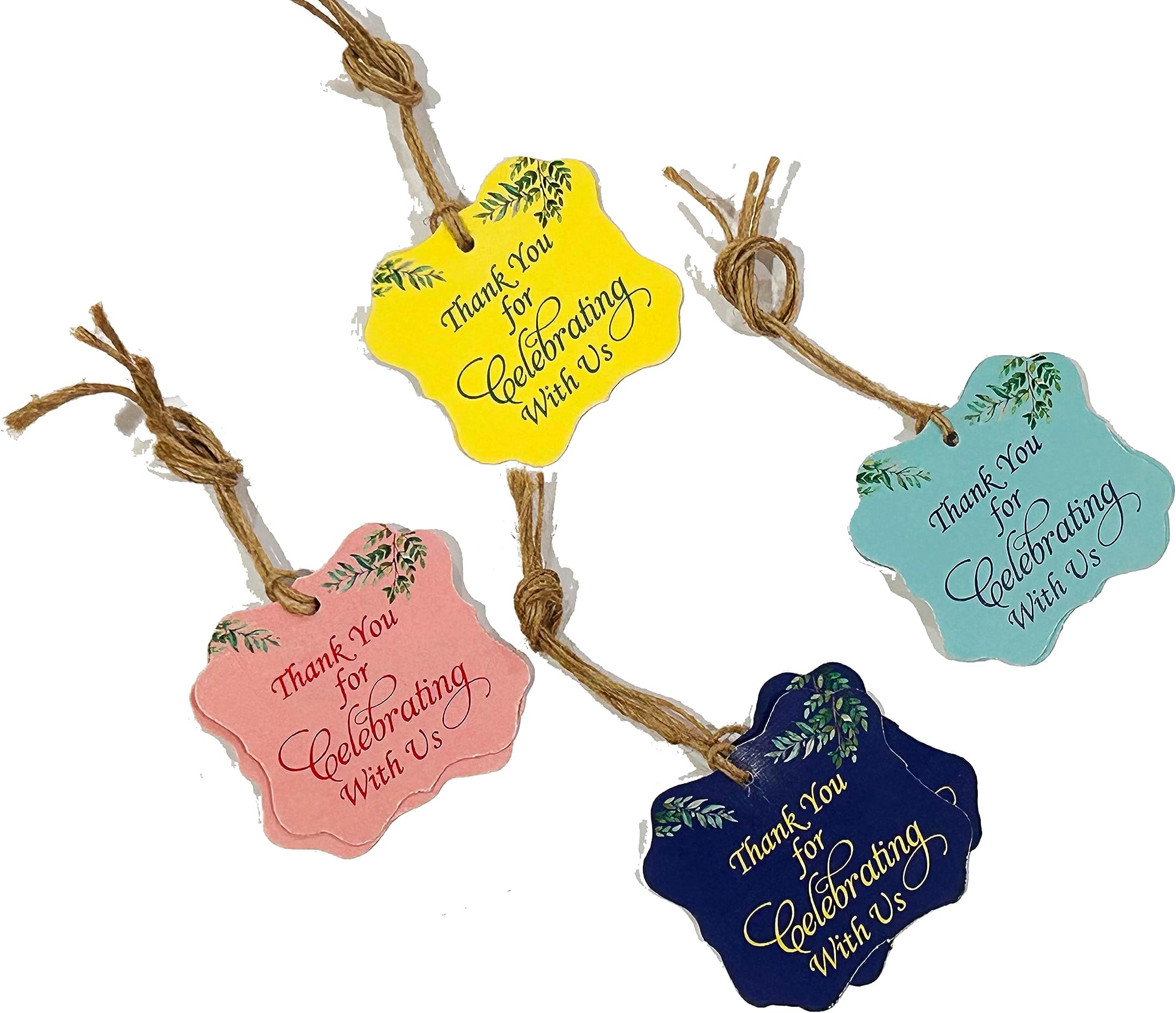 Clickedin - 50 Pieces Thank You Craft Tags for Party and Celebration ...