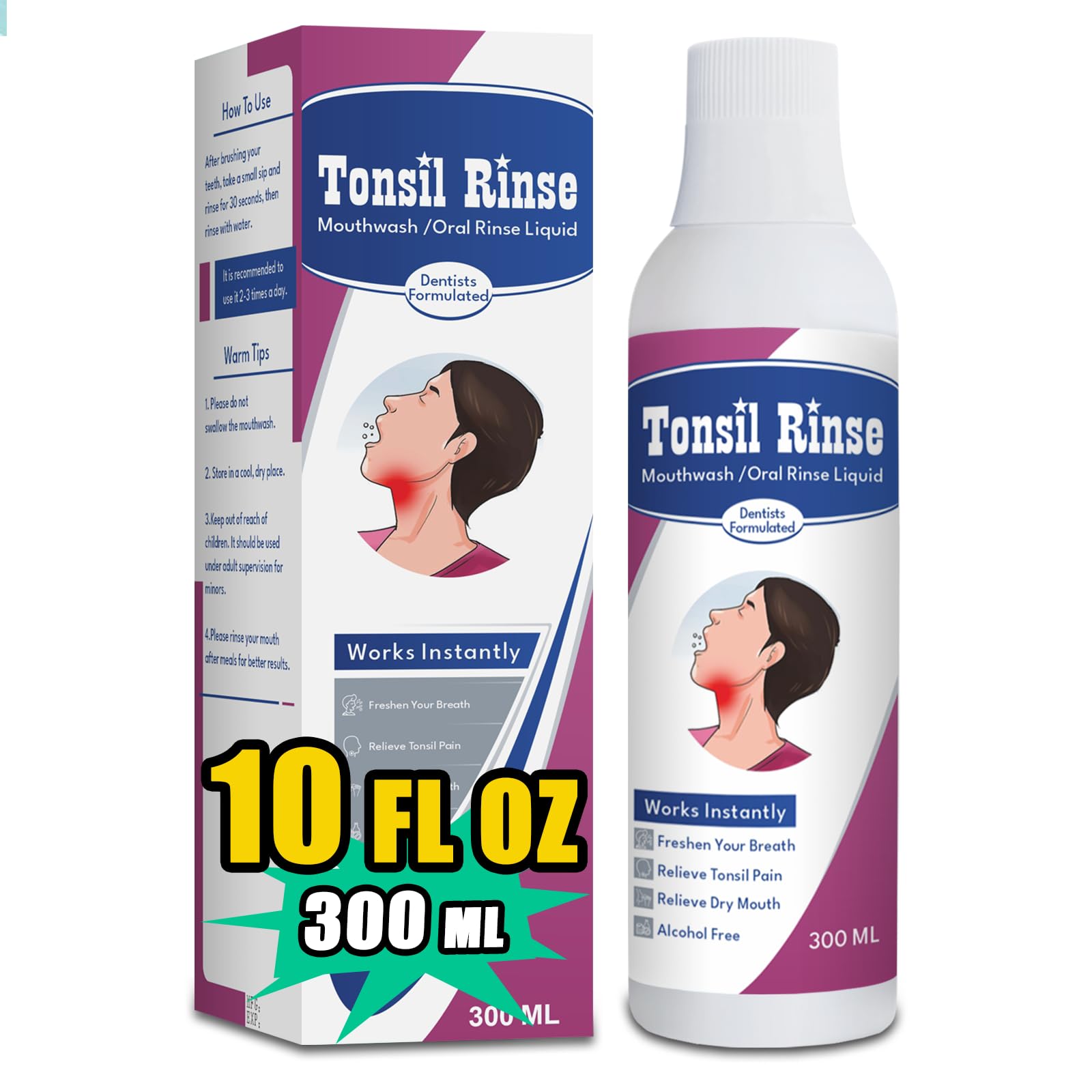 Amazon.com: Tonsil Rinse & Tonsil Stone Mouthwash – Natural Tonsil ...
