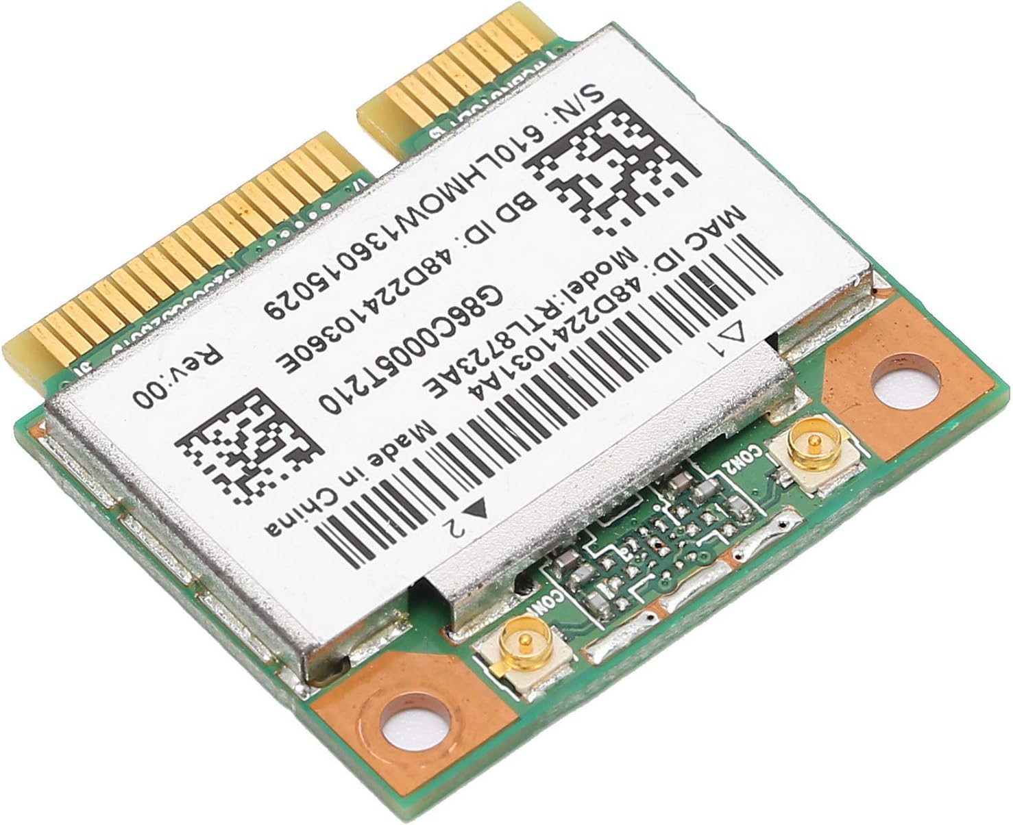 Amazon | ノートパソコン用ワイヤレスモジュール、Bluetooth4.0搭載のWLAN WiFiネットワークアダプター、ハーフミニ ...