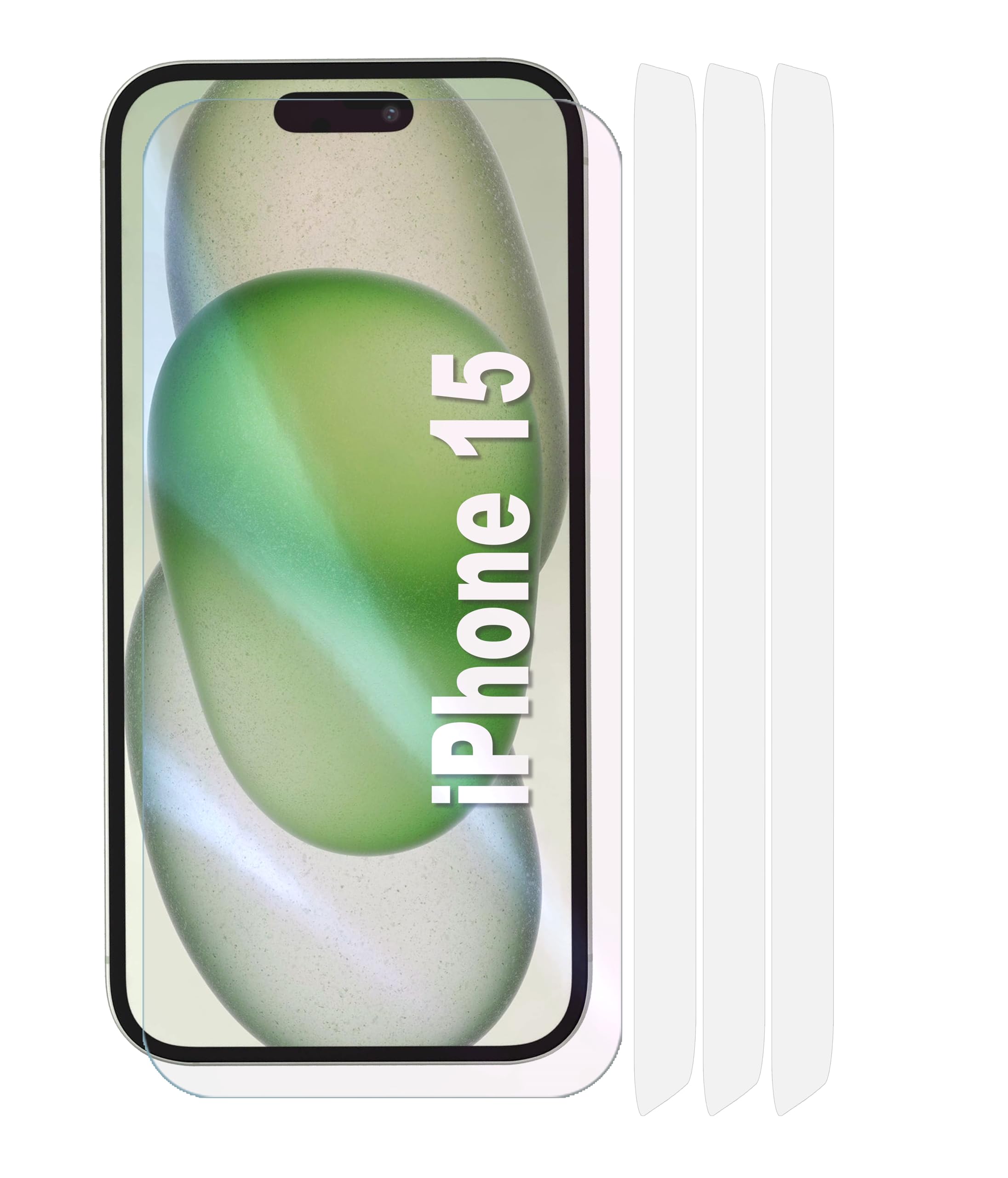 Fonetek 3x Clear Plastic PET Screen Protector Cover Guards for Apple ...