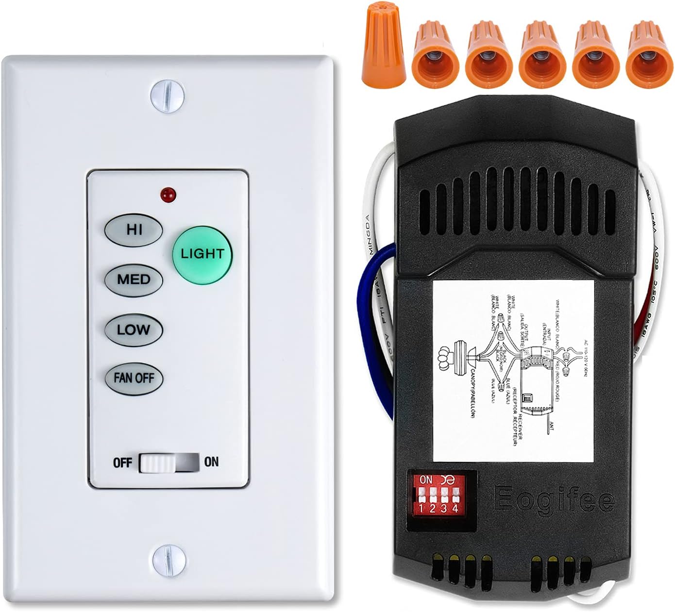 Universal UC9050T Ceiling Fan Wall Remote Control Kits with Adjustable ...