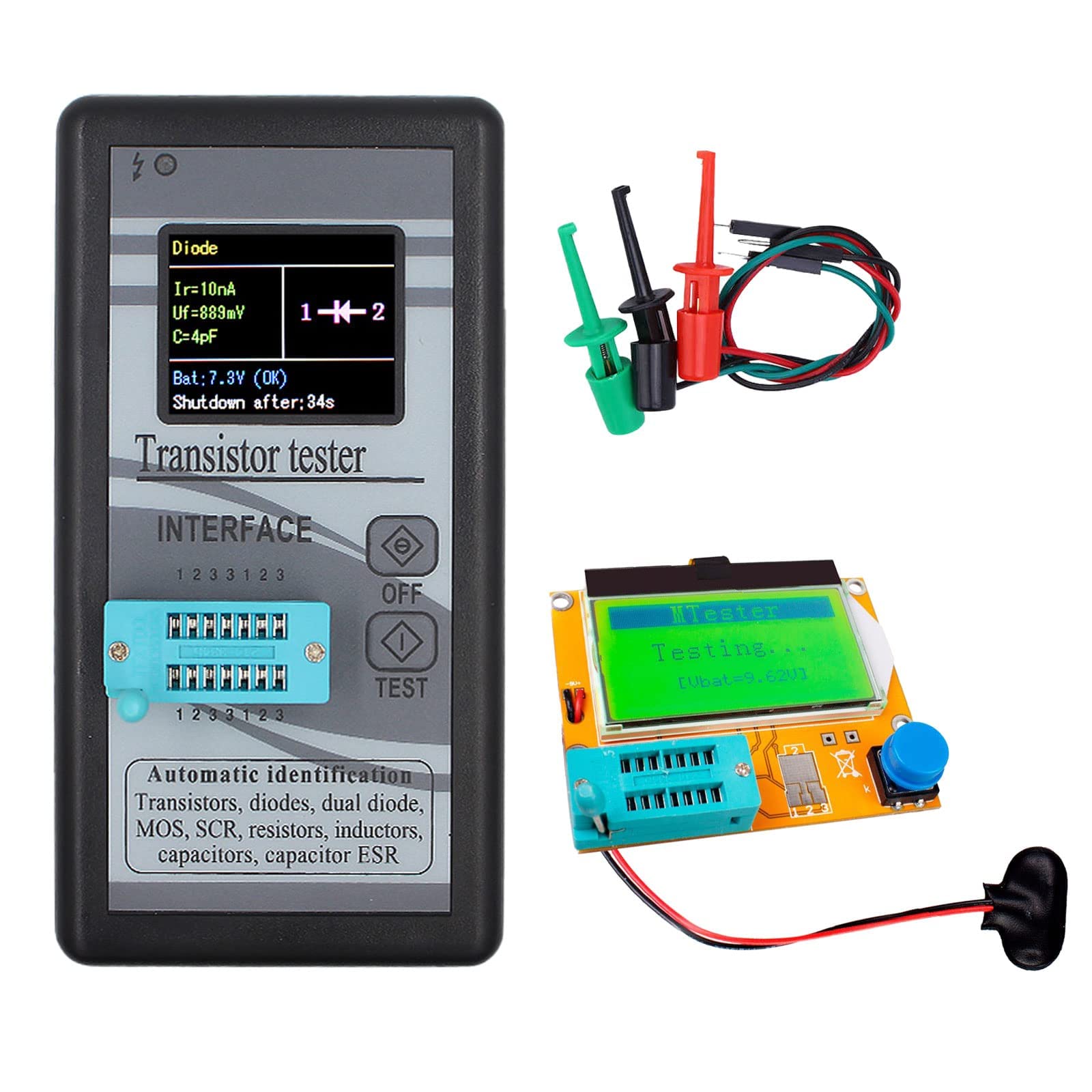 Buy Transistor Tester Kit, Mosfet Transistor Capacitor Tester, LCR-T4 ...