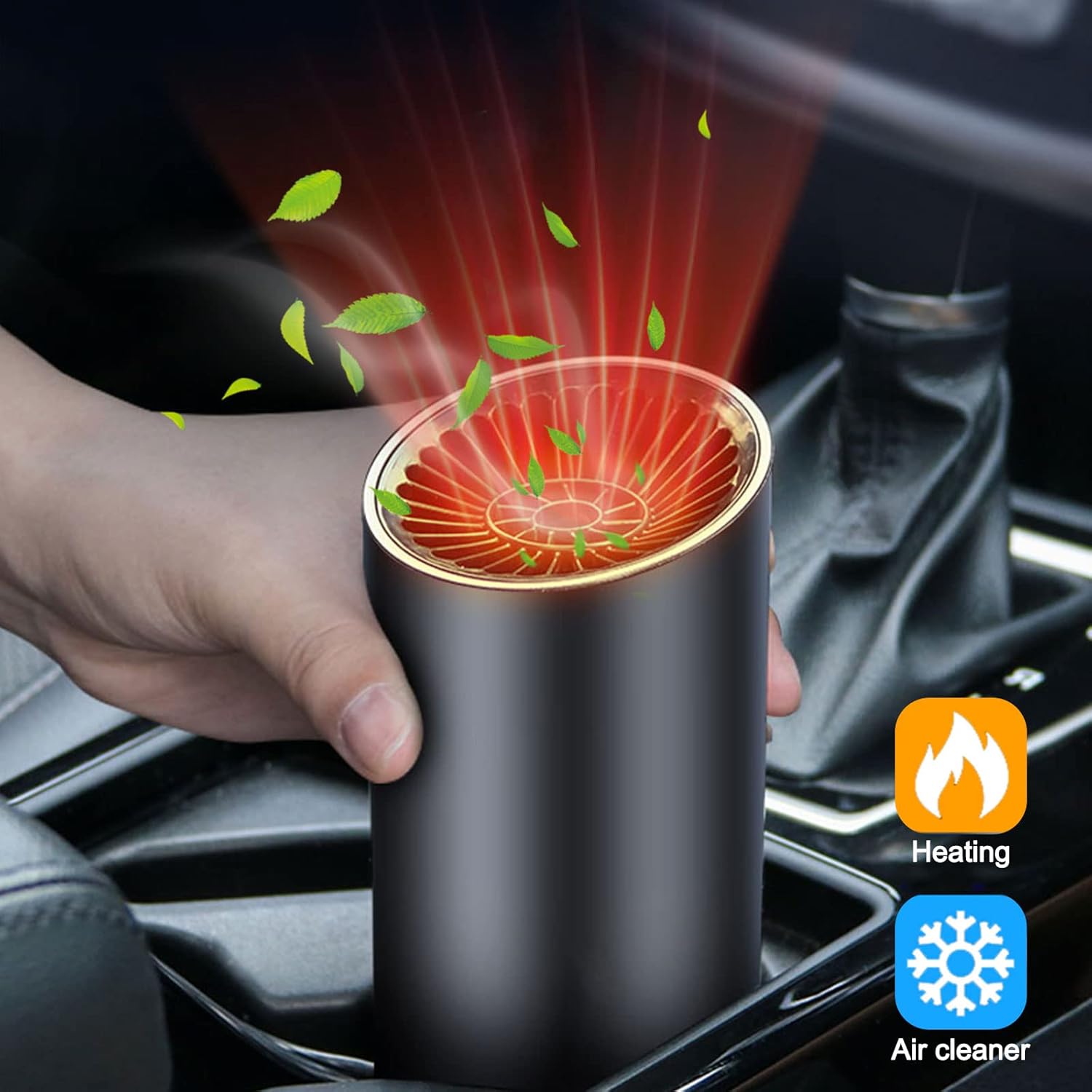 Buy Car Heater, 12V 150W Suction Holder Car Fans 2 in 1 Heating ...