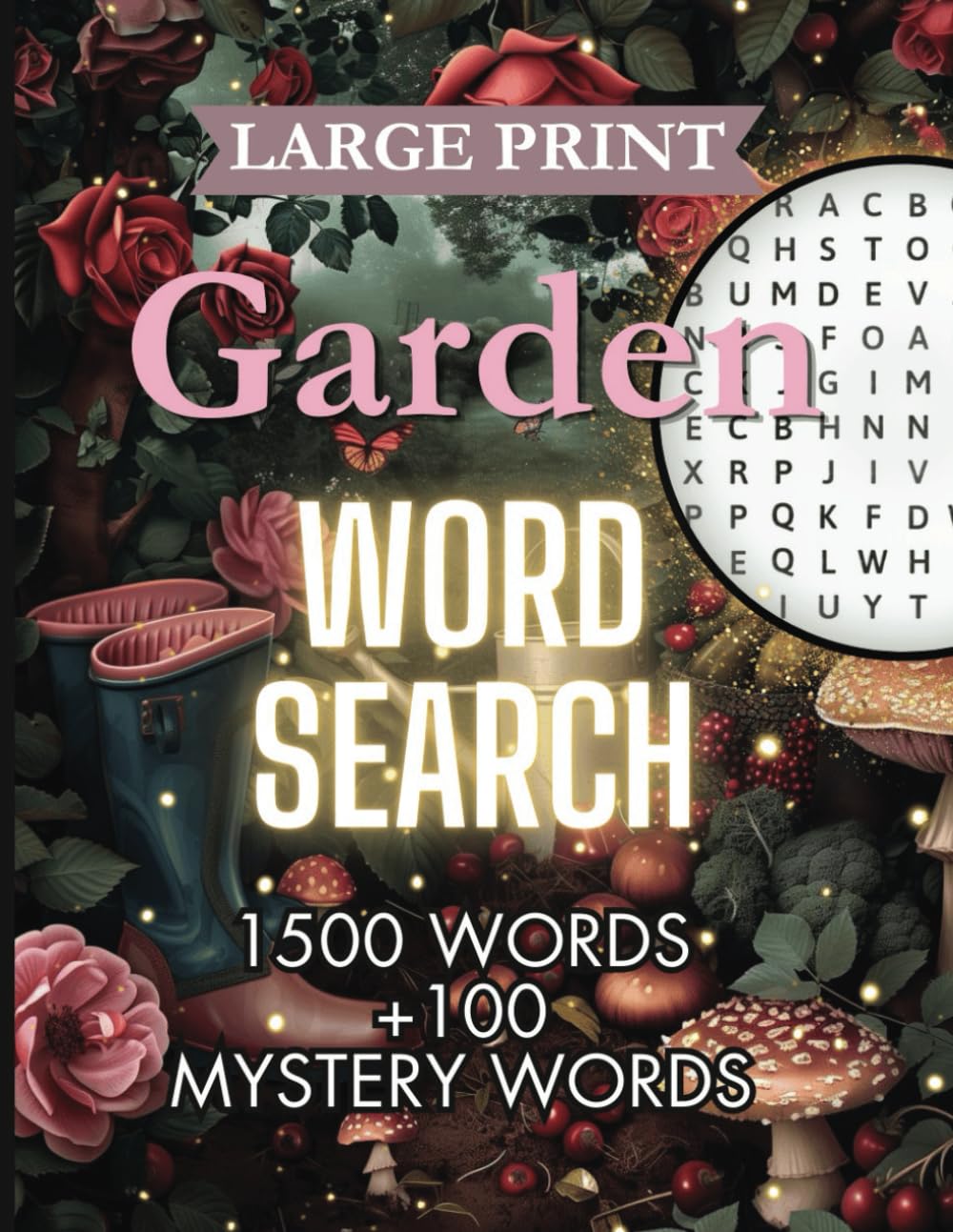 Garden Word Search Puzzle Book: Large Print, 1500 Themed Words ...