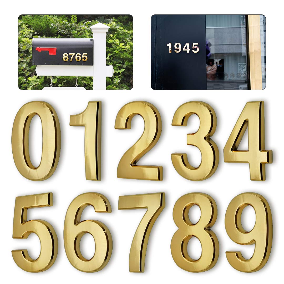 Gold Mailbox Numbers