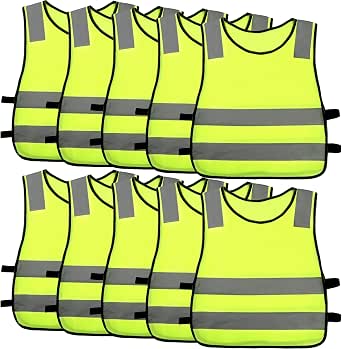 10 Pack Kids Hi Vis Vests Child High Visibility Vest Bulk Children Hi ...