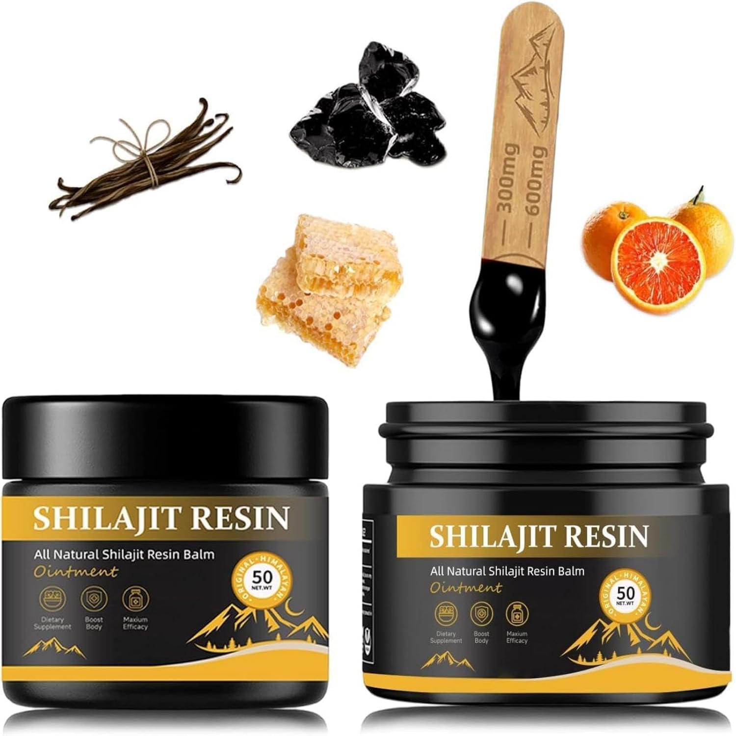 Pure Himalayan Shilajit Resin, Gold Seal Pure Shilajit Enriched with ...