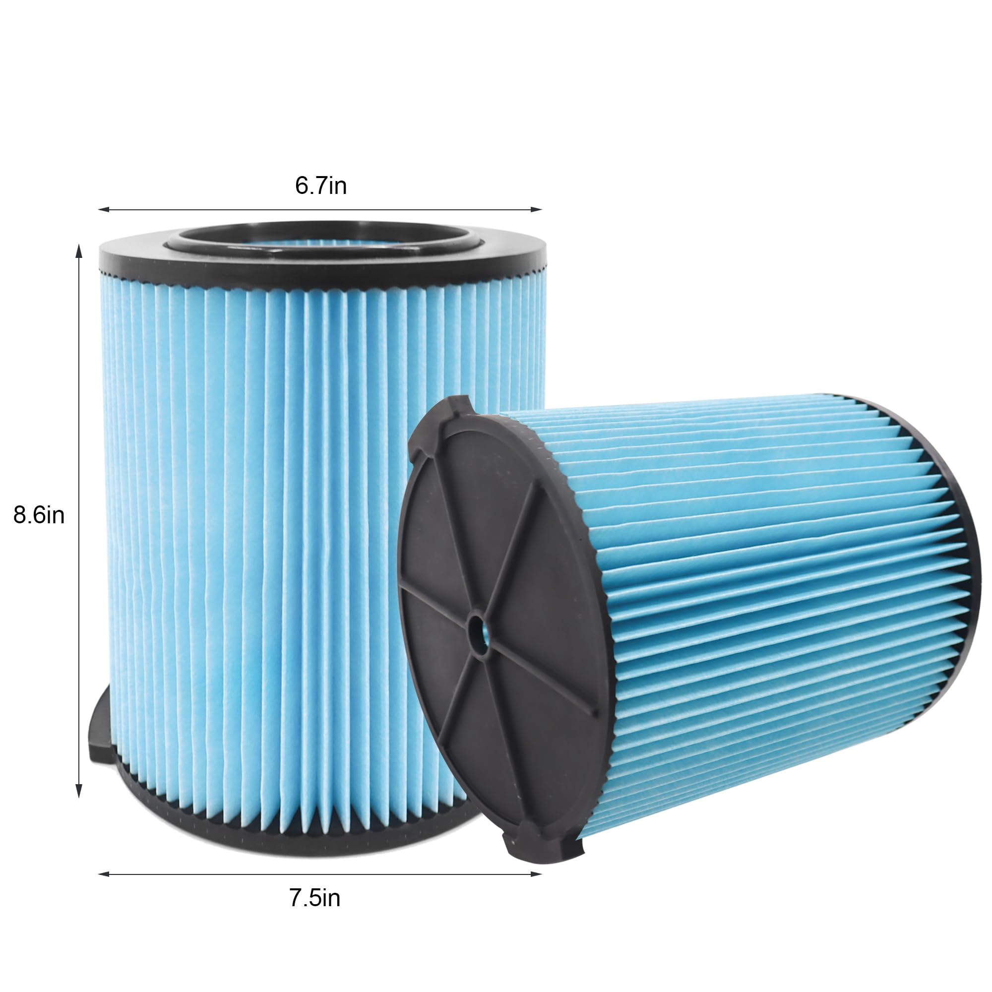 (8 Pieces) VF5000 Replacement Filter Shop Vac 5-20 Gallon Vacuums,3 ...