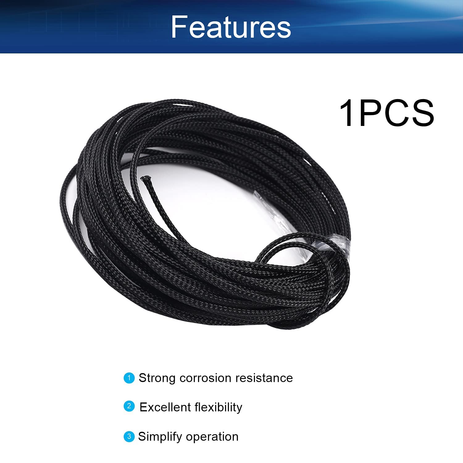 Snapklik.com : Heyiarbeit 10m/32.8ft PET Expandable Braided Sleeving 0. ...
