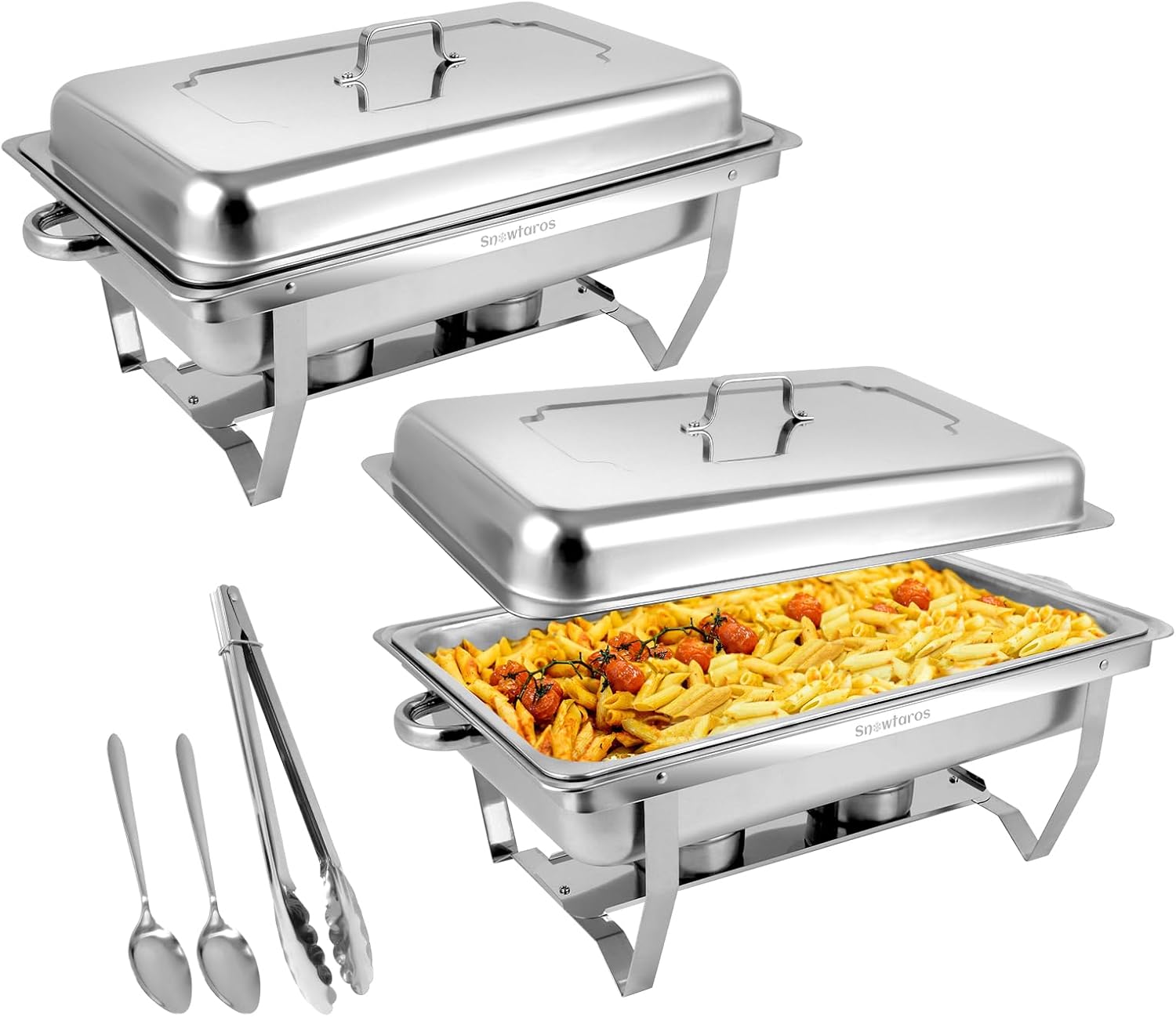 Snowtaros 2 Pack 9L Chafing Dish, Chauffe-Plats en Acier Inoxydable ...