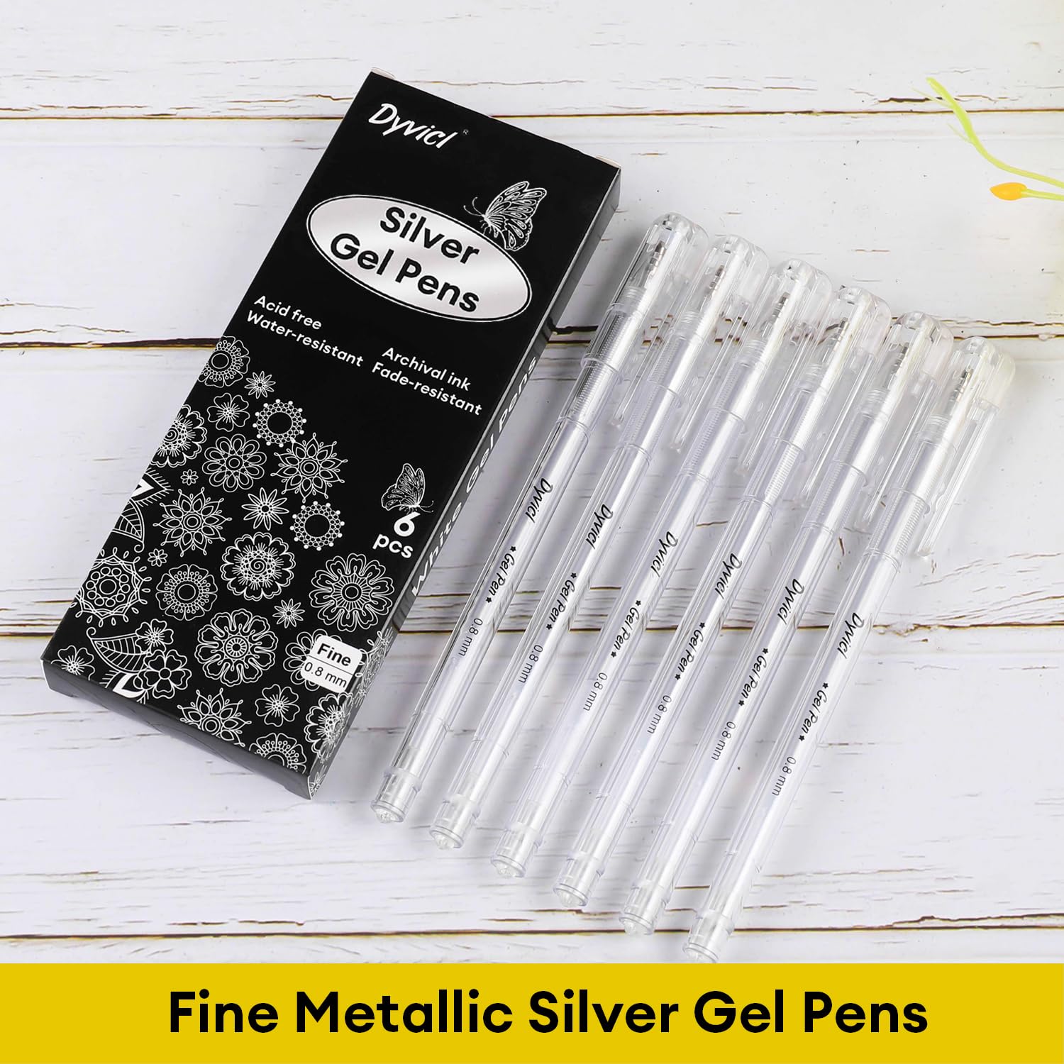 Snapklik.com : Metallic Silver Gel Pens, 0.8 Mm Fine Pens Gel Ink ...