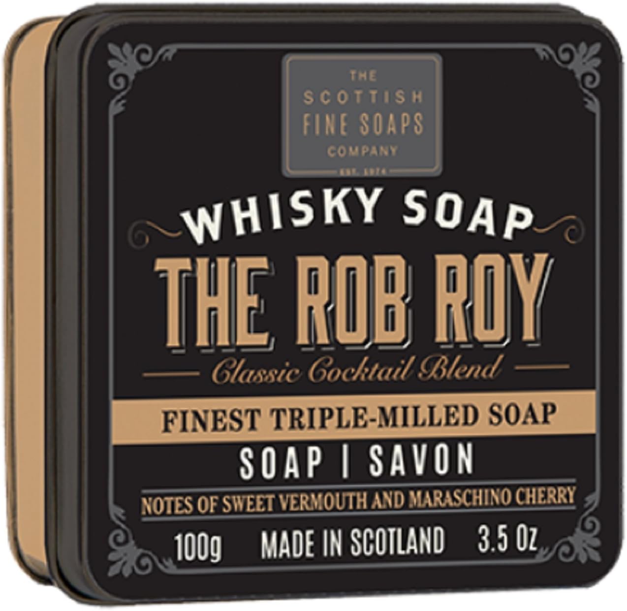 The Rob Roy Luxury Classic Cocktail Blend Scottish Soap in a Tin - The ...