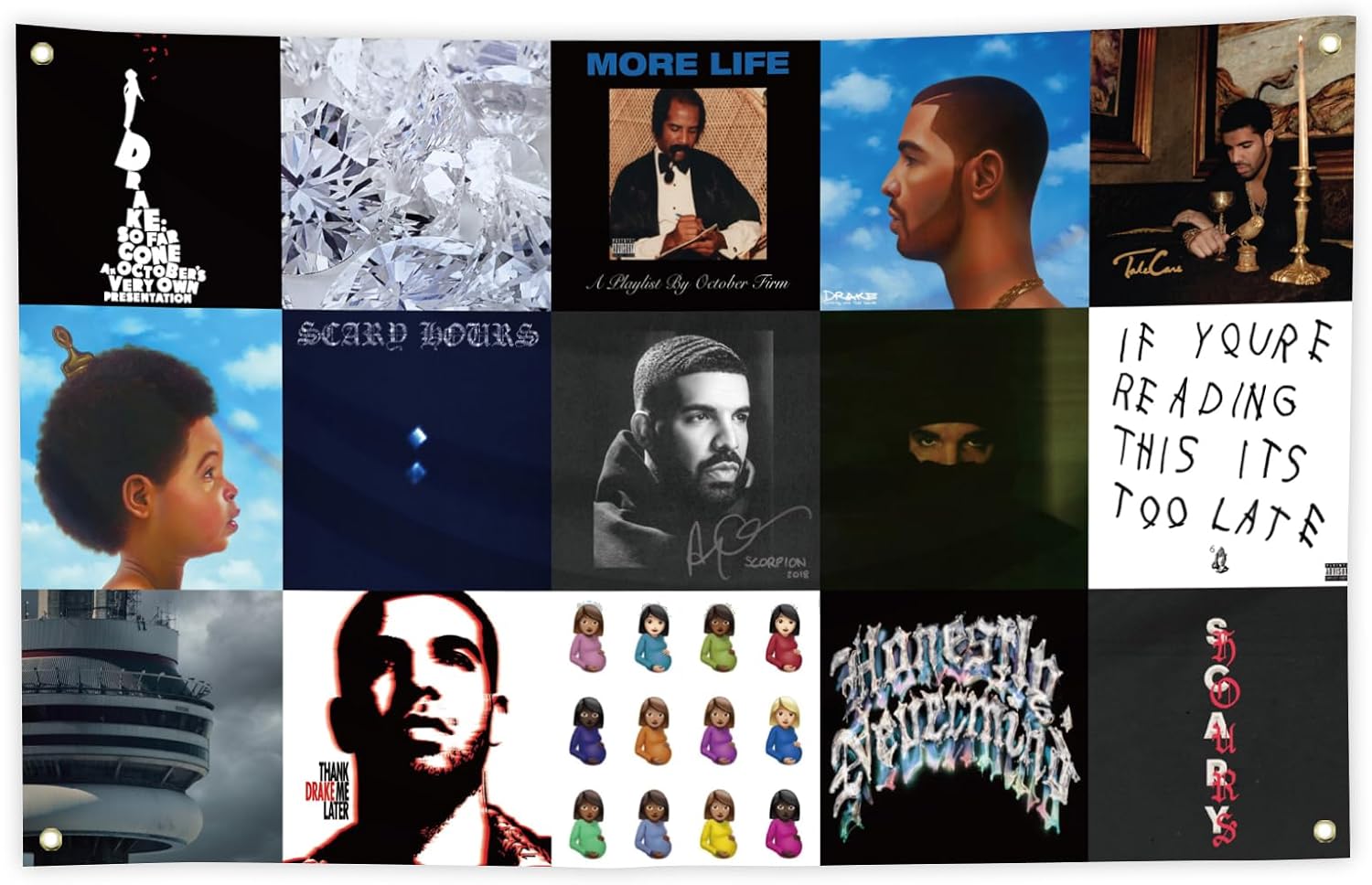 Amazon.com: Qinpai Drake Flag 3X5 Ft Funny Flag Music Rapper Album ...