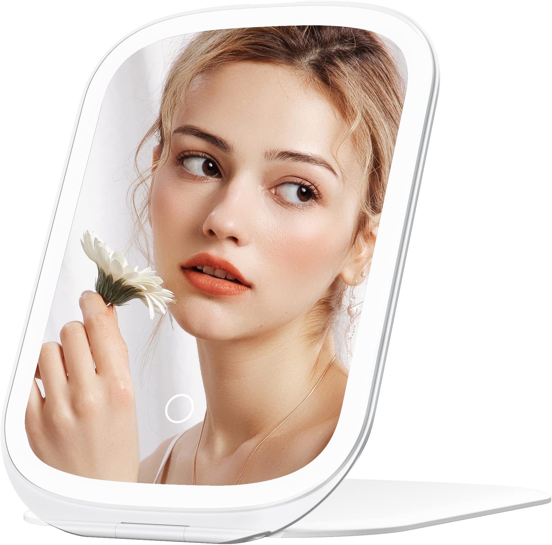Amazon.com: MGLIMZ Travel Makeup Mirror with Light 72 LEDs, Light ...