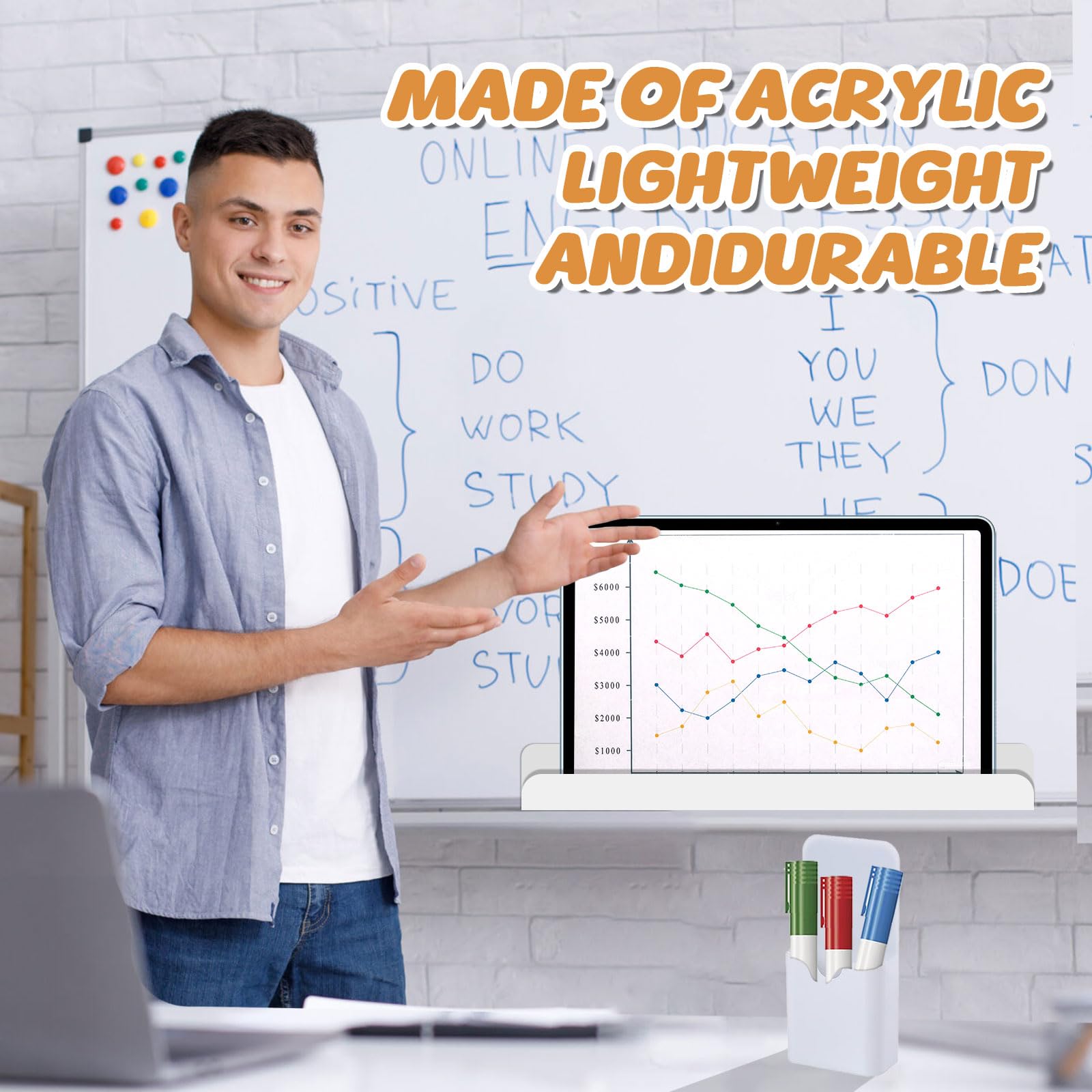 Snapklik.com : 2 Pcs Magnetic Book Shelf For Whiteboard, Reusable ...