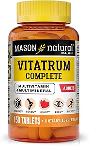 Amazon.com: MASON NATURAL Vitatrum Complete Multivitamínico/Multimineral - Vitaminas A C D E K B ...