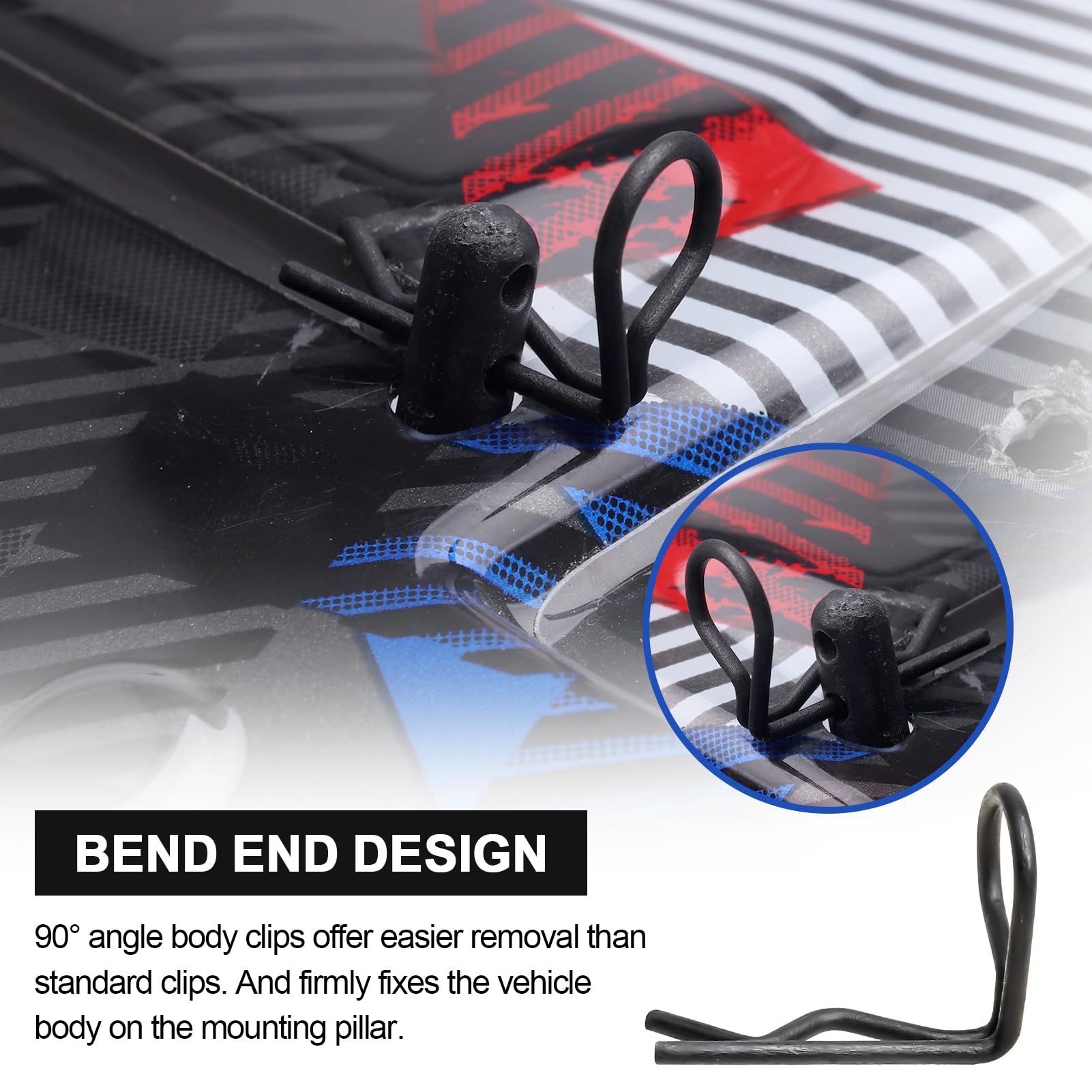 Snapklik.com : HobbyPark 50-Pack 90-Degree Angle Body Clips Bent Pins ...