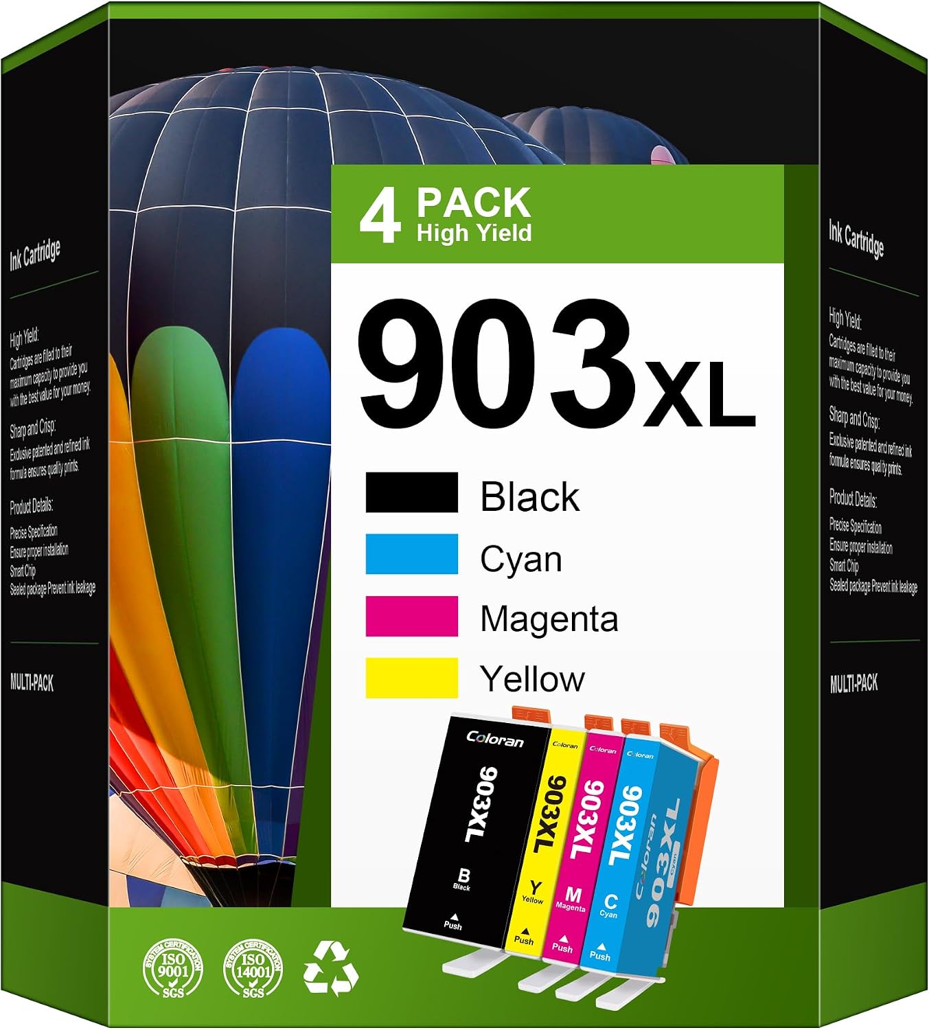 Coloran 903XL 903 Compatible Ink Cartridges Replacement for HP 903 XL ...