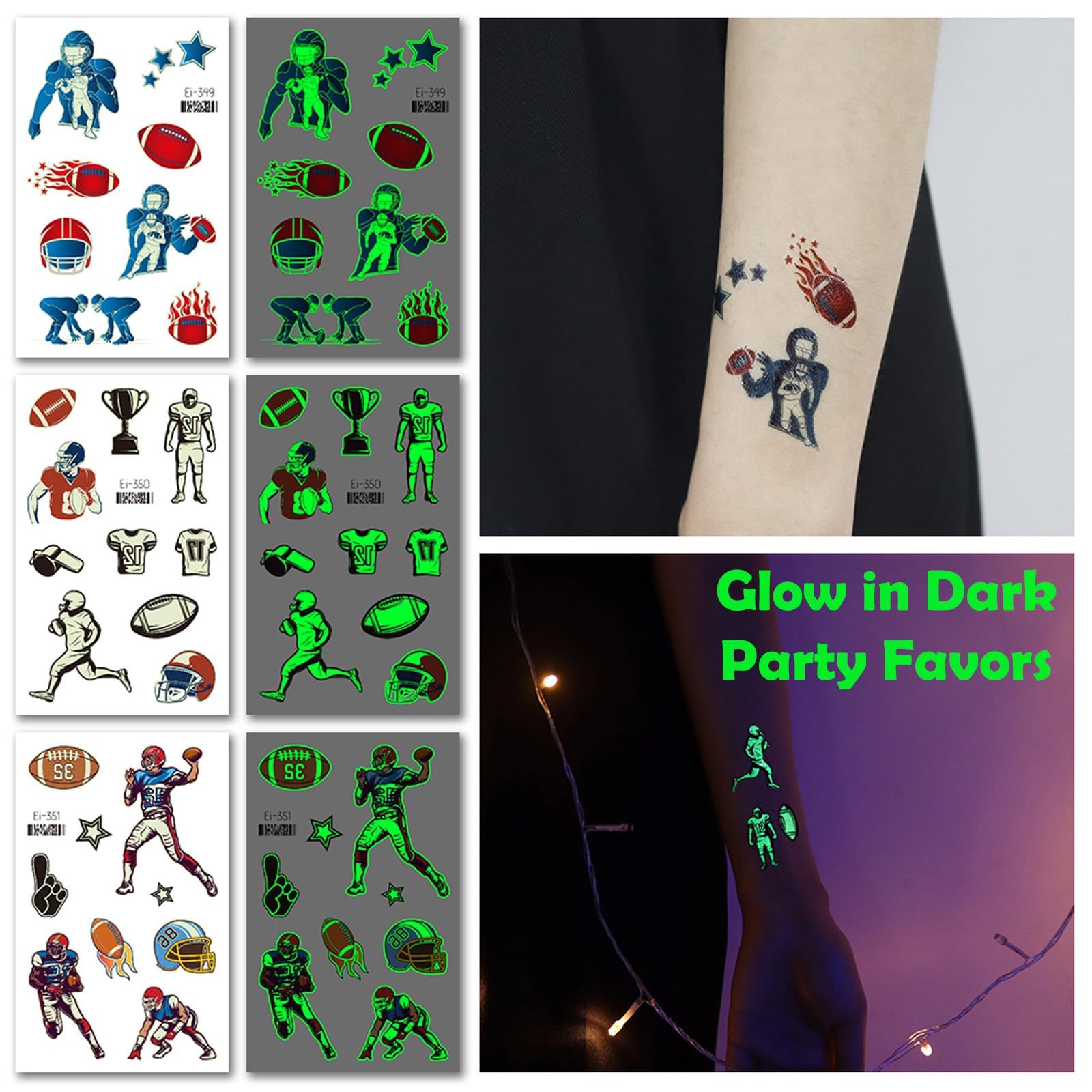 Snapklik.com : Soccer And Football Temporary Tattoos For Kids, 24 ...