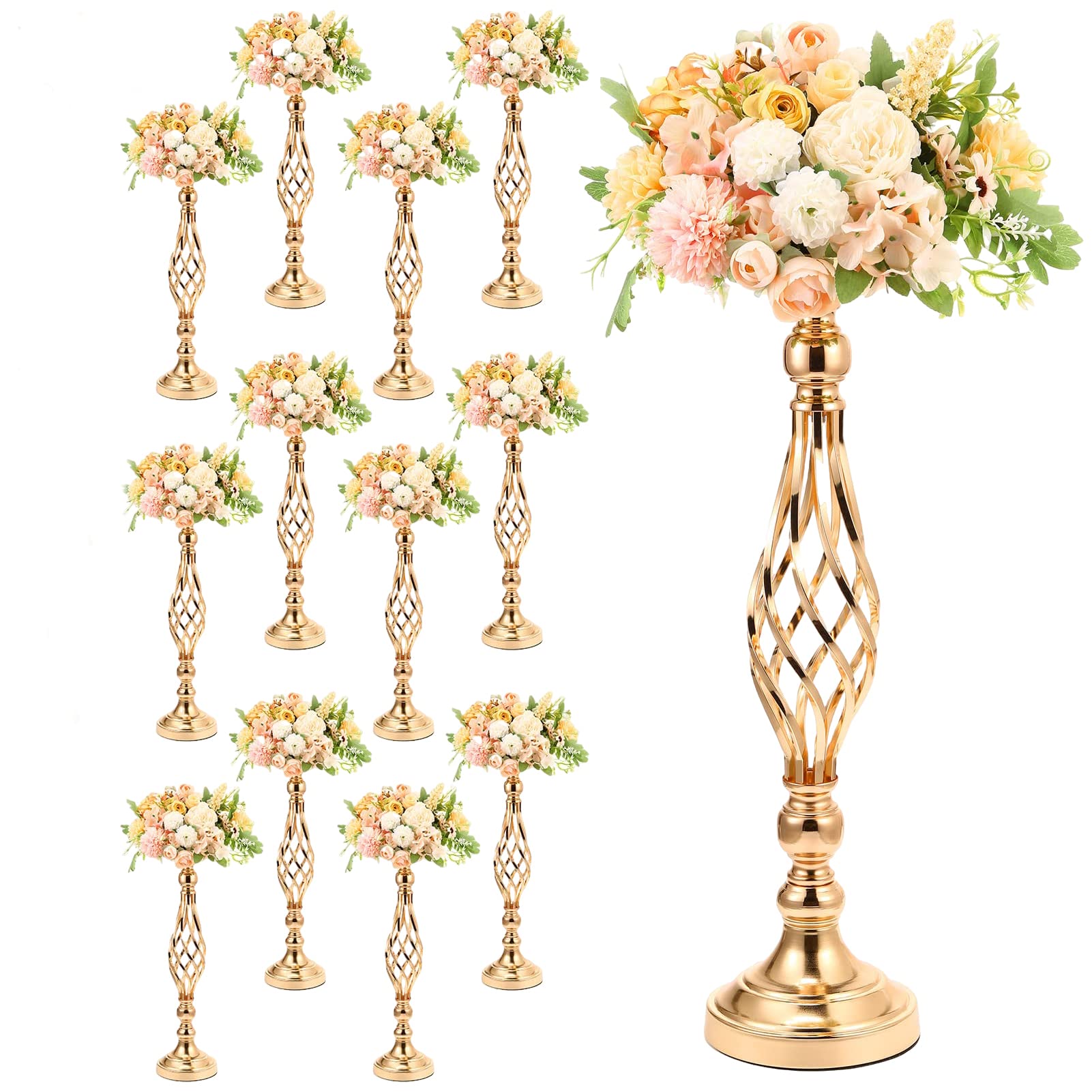 Amazon.com: 12 PCS Metal Flower Arrangement Stand Wedding Flower ...