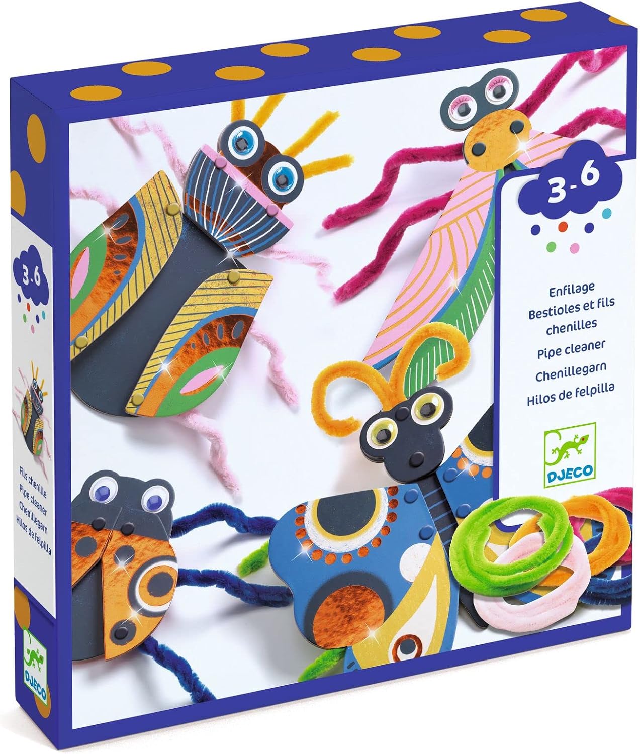Amazon.com: DJECO Fuzzy Bug Craft Kit - Make Your Own 3D Bugs with Pom ...
