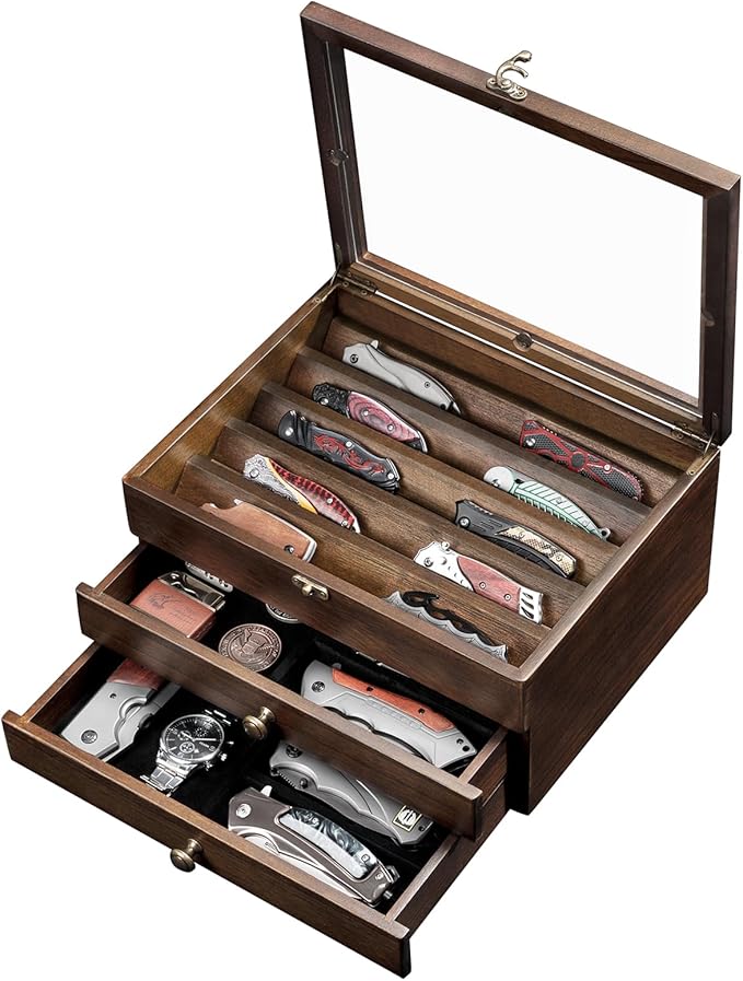 Amazon.com: amoard Knife Display Case, Knife Collection Display Holder ...