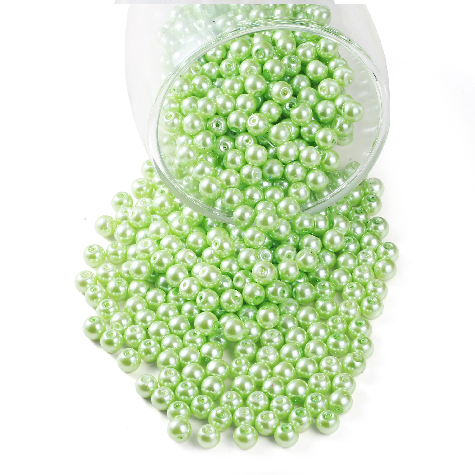 Amazon.com: YouLuo 200Pcs Glass Pearl Beads Round Pearl Beads Czech ...