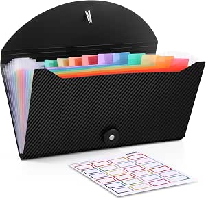 Nicecho Receipt Coupon Organizer, 13 Pockets Small Accordion File ...