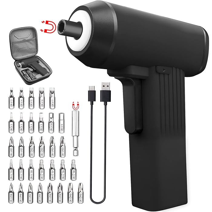 Buy Hi-Spec Cordless Electric Screwdriver Kit 34pcs, 0.5-5 N.m Max, 3 ...