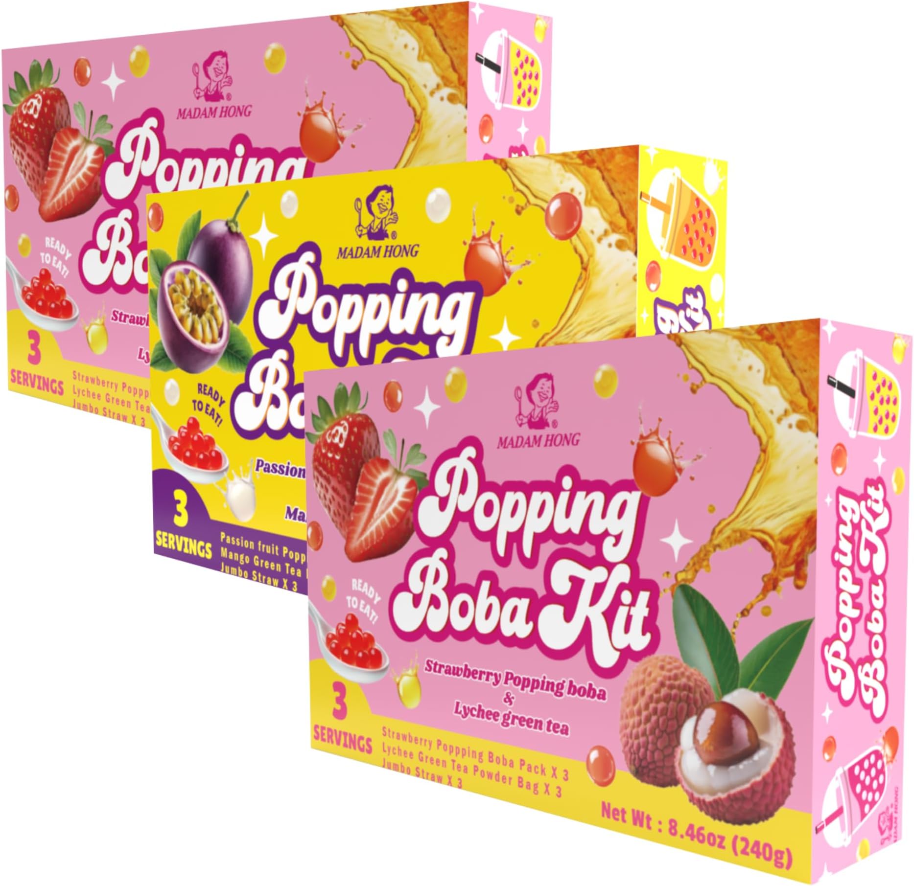 Amazon.com: Popping Bubble Tea Kit | Popping Boba Kit | Bursting Boba ...