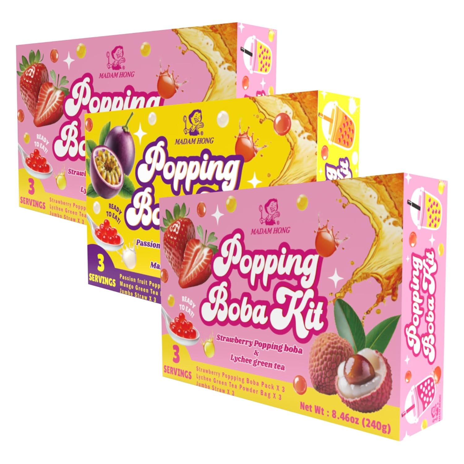 Amazon.com: Popping Bubble Tea Kit | Popping Boba Kit | Bursting Boba ...