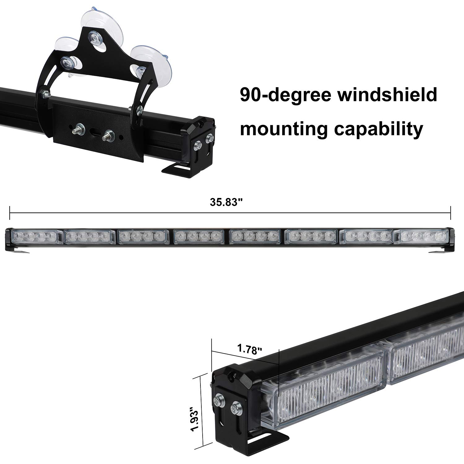 Snapklik.com : ASPL 36" 32LED Traffic Advisor Light Bar Warning ...