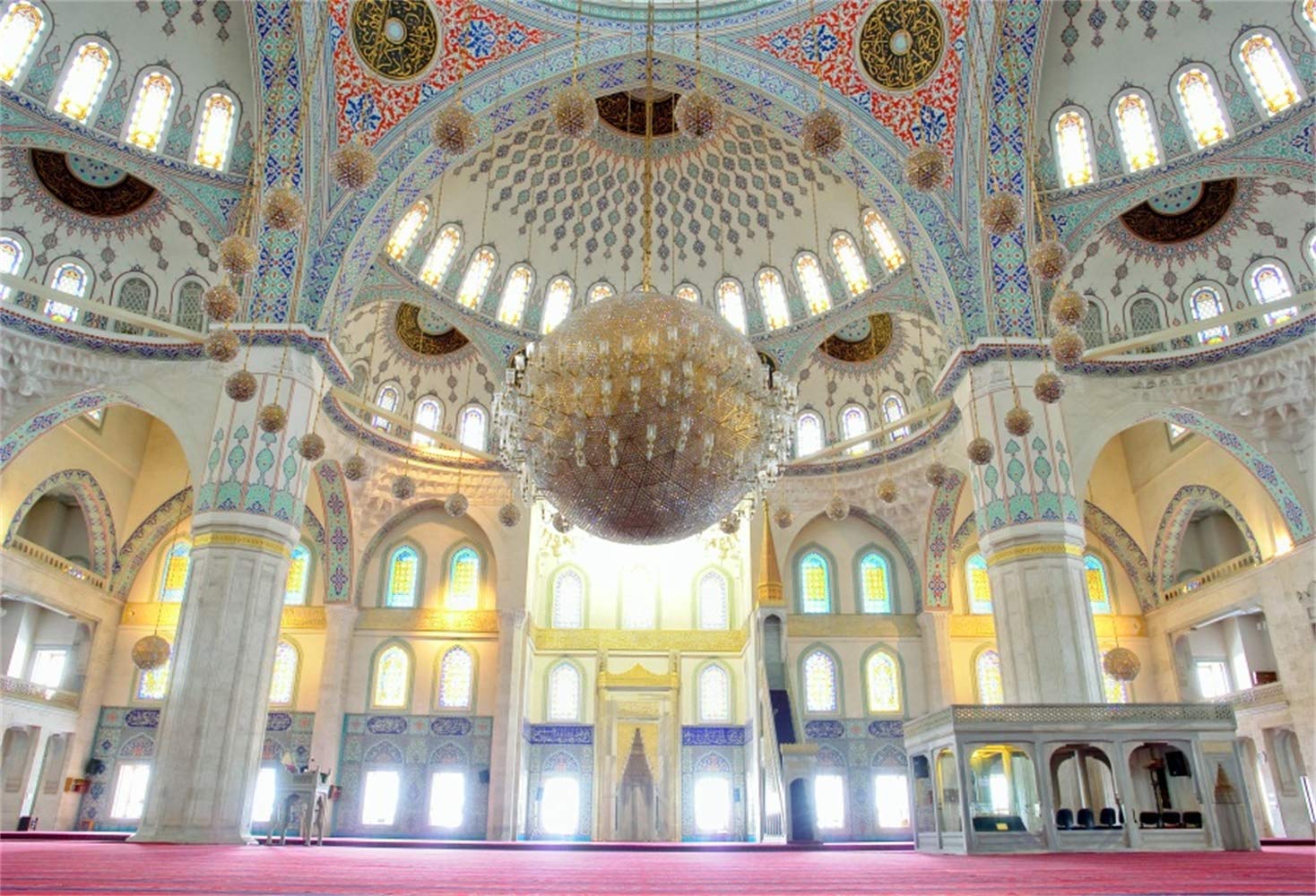 Laeacco 10x8ft Islam Mosque Interior Vinyl Photography Background ...