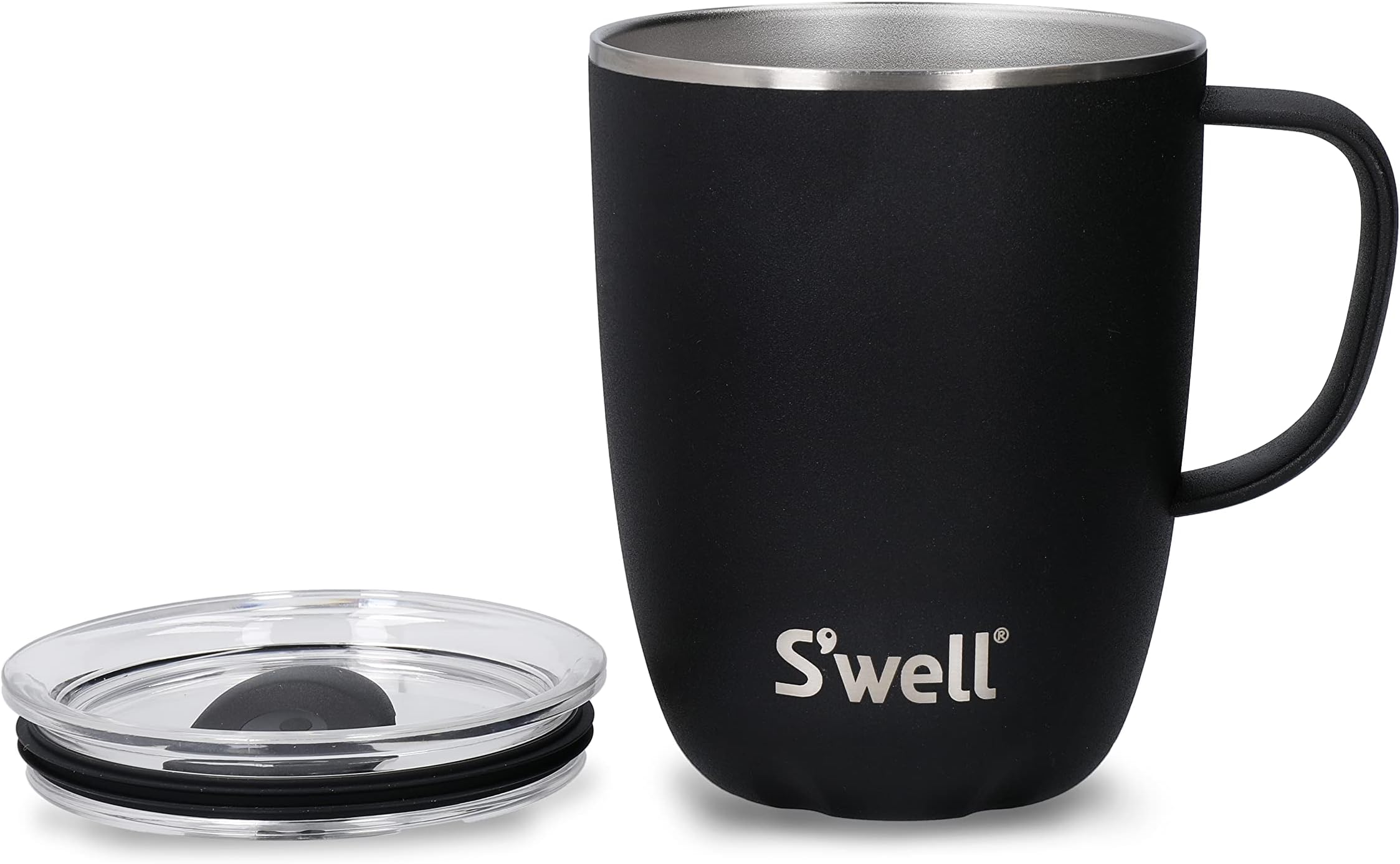 Amazon.com: S'well Mug with Handle, Black Onyx, 350ml. Vacuum Insulated ...