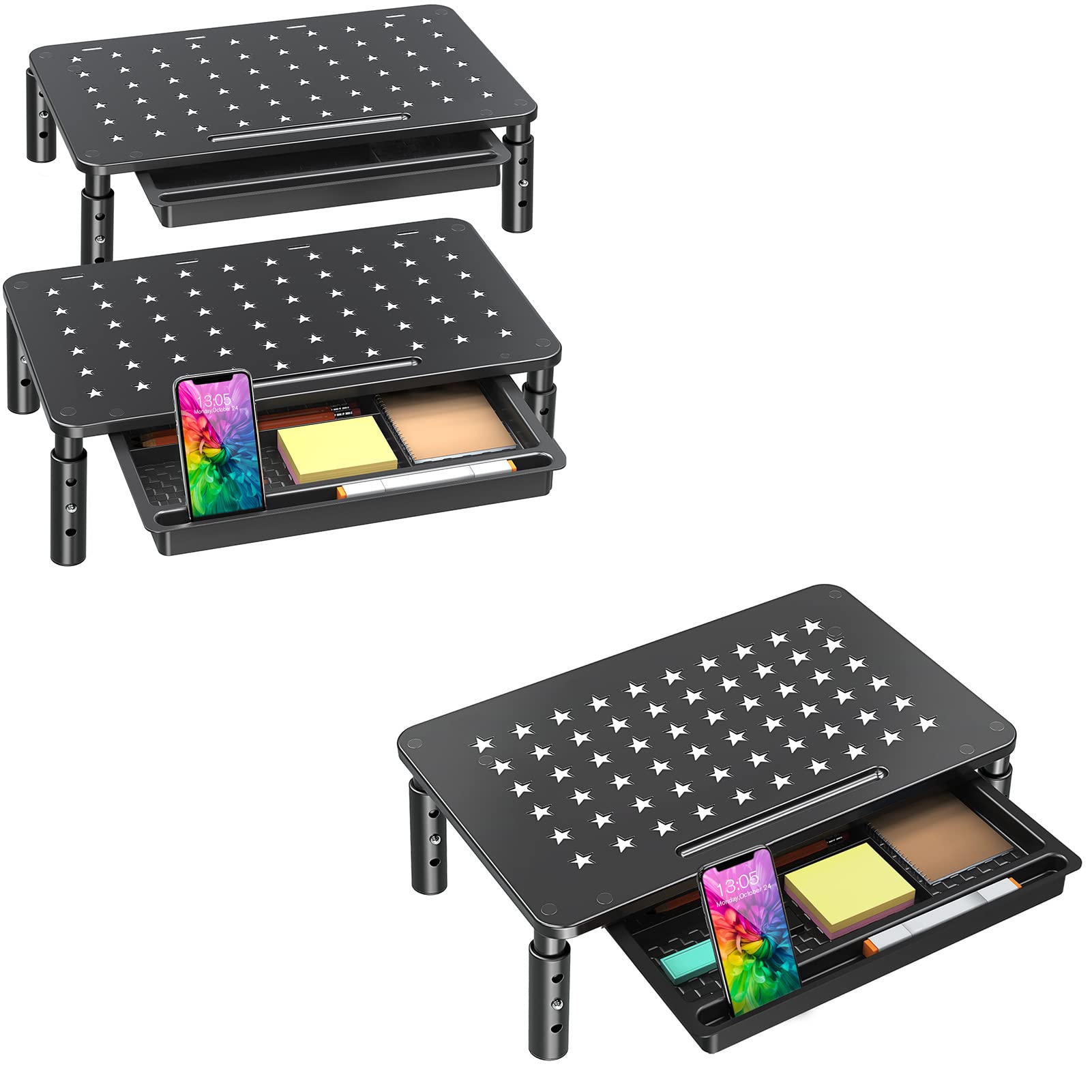 Amazon.com: Zimilar Monitor Stand Riser with Drawer - 3 Height ...