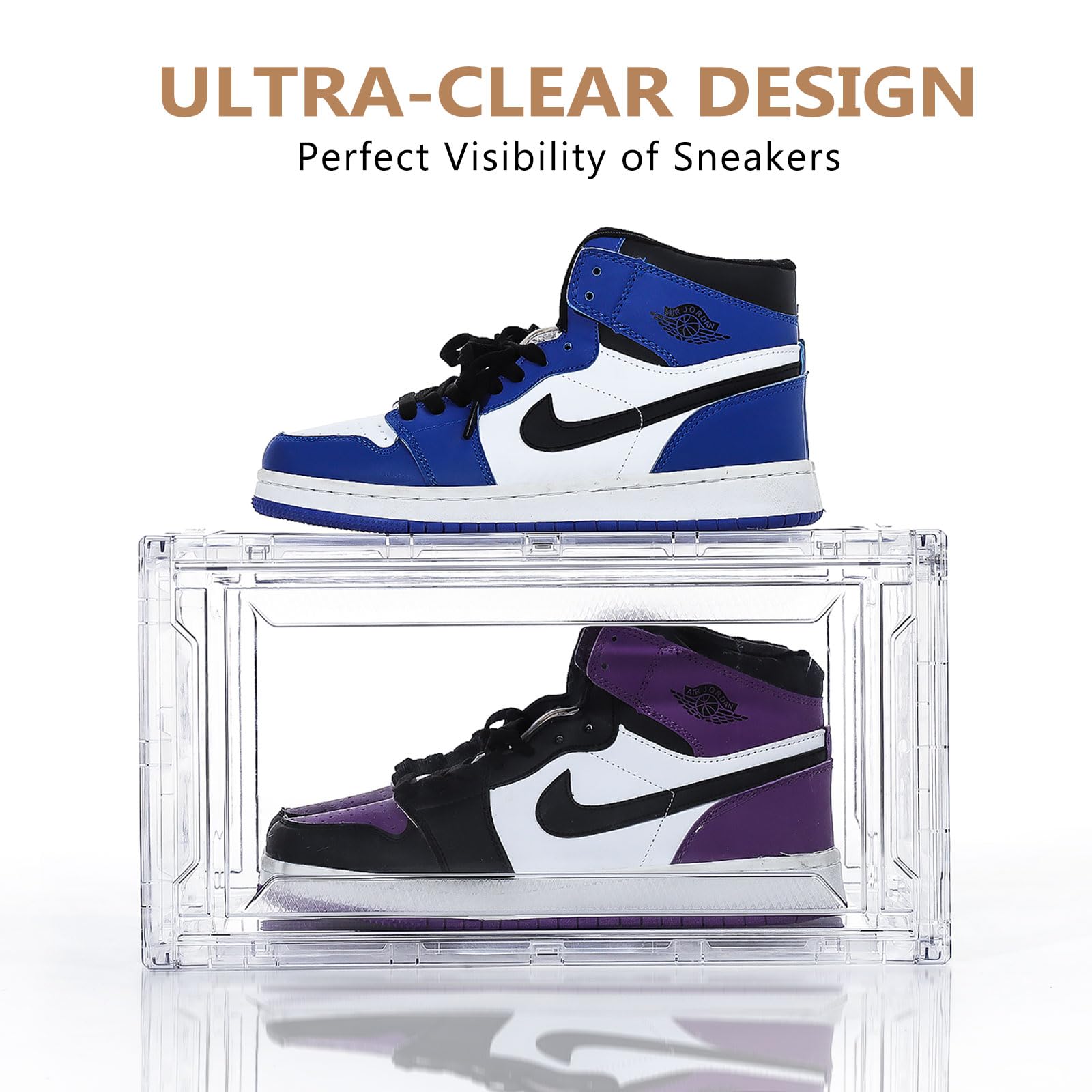 SIMPLGIRL Shoe Box 9 Pack, Clear Acrylic Shoe Boxes, Shoe Storage Boxes ...