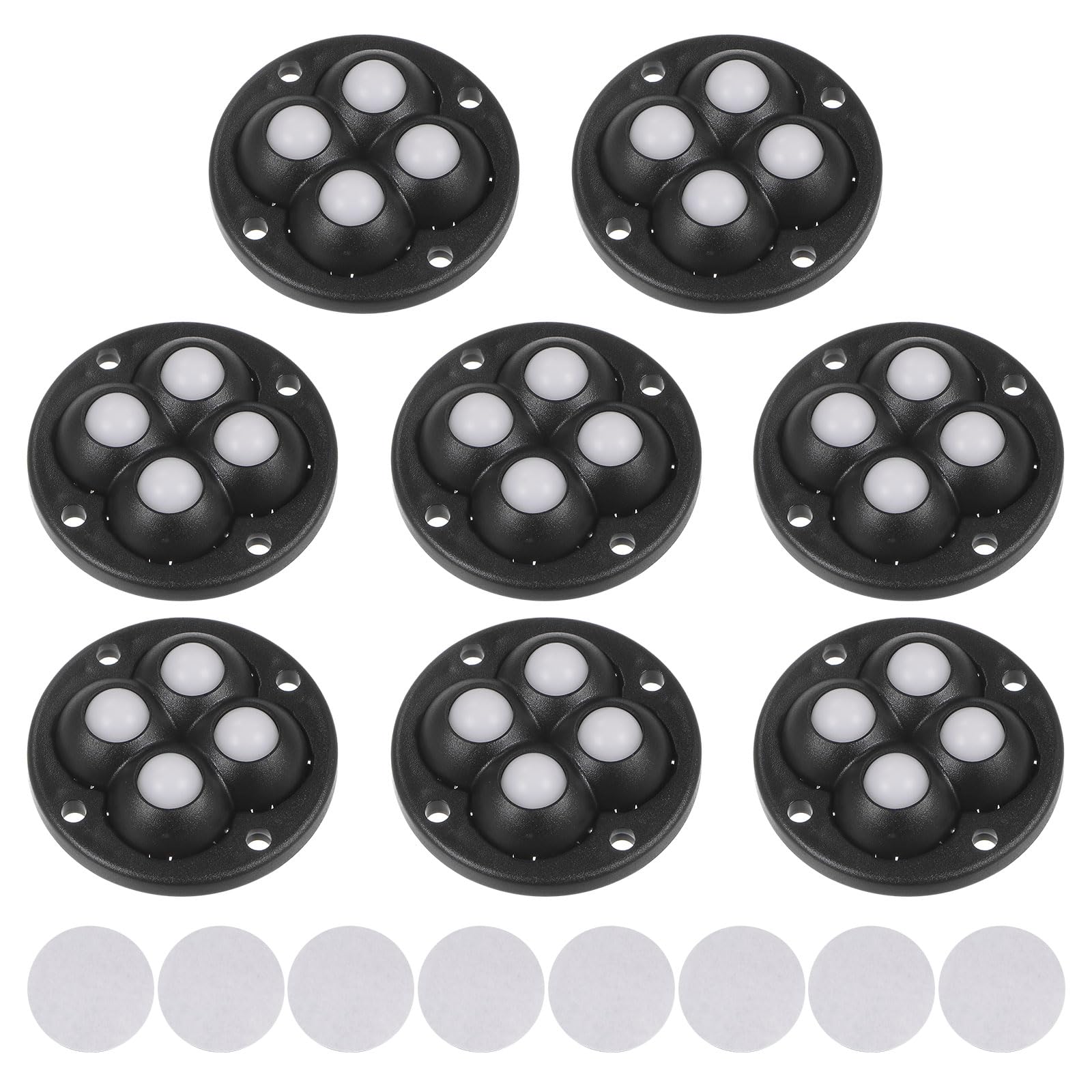 uxcell 8pcs Self Adhesive Mini Caster Wheels Universal Wheel 360 ...