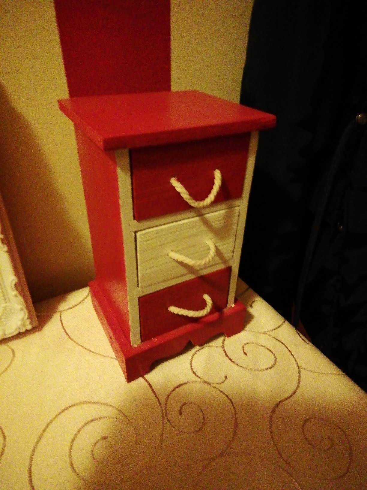 Decoline Mini-Schrank aus Holz (12 x 19.5cm - 3 Schubfächer) : Amazon ...