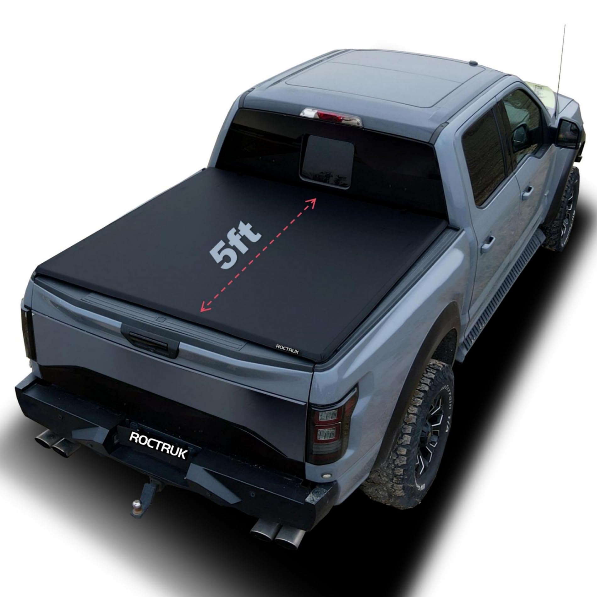 Amazon.com: ROCTRUK 5ft Soft Roll Up Tonneau Cover Compatible for 2005 ...