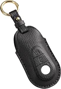 Amazon.com: Hontumax Genuine Leather Key Fob Cover Case for Mercedes ...