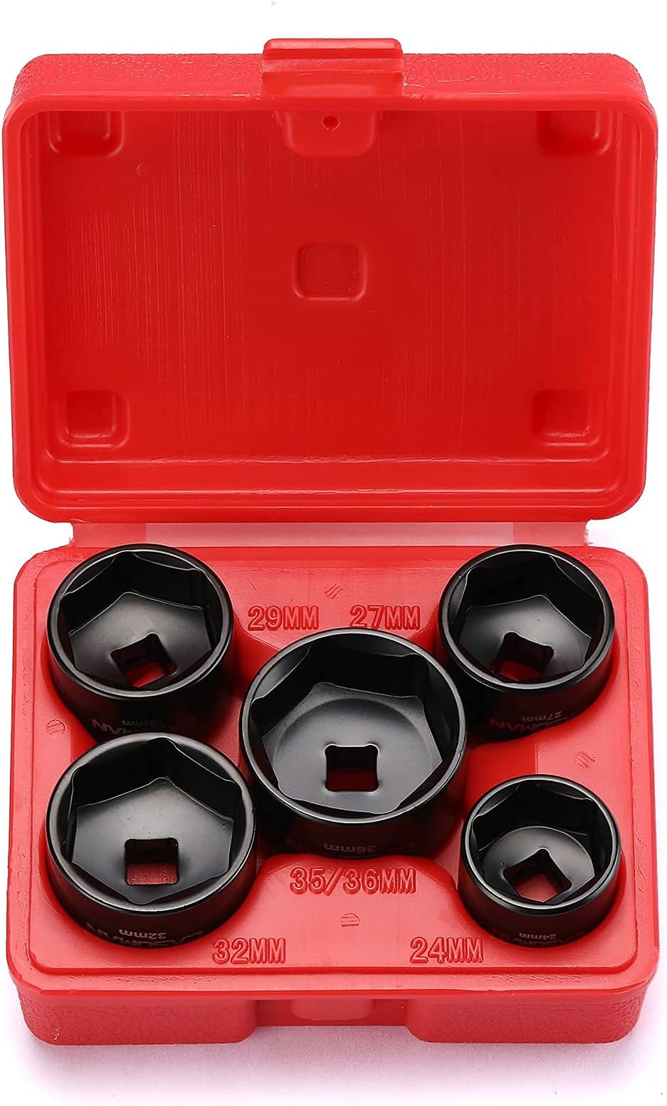 CASOMAN 5 Pieces 3/8" Drive Low Profile Oil Filter Socket Set, Oil ...
