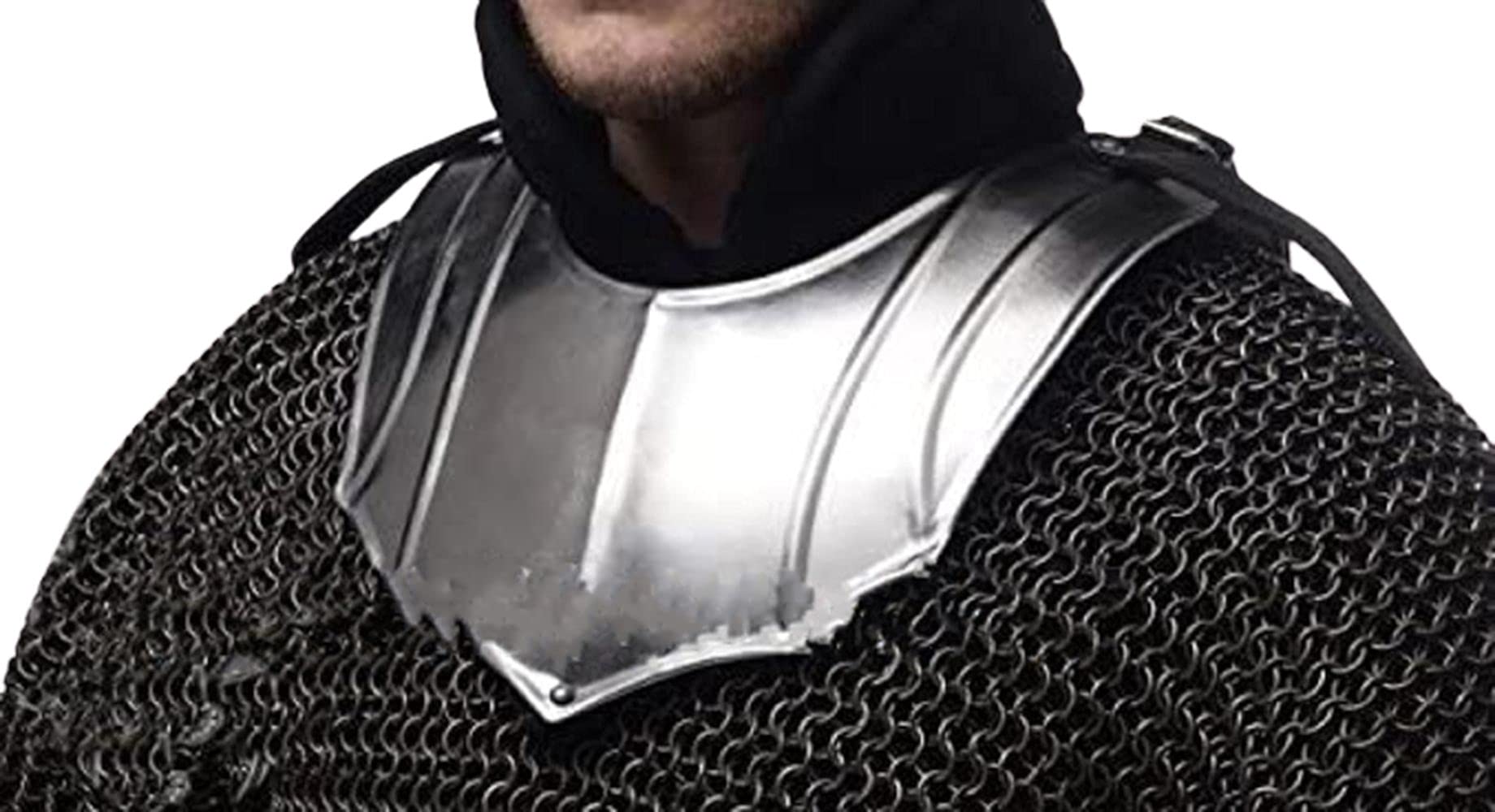 Buy Knight Gorget - Medieval Neck Armor One Size Fit All - Silver ...